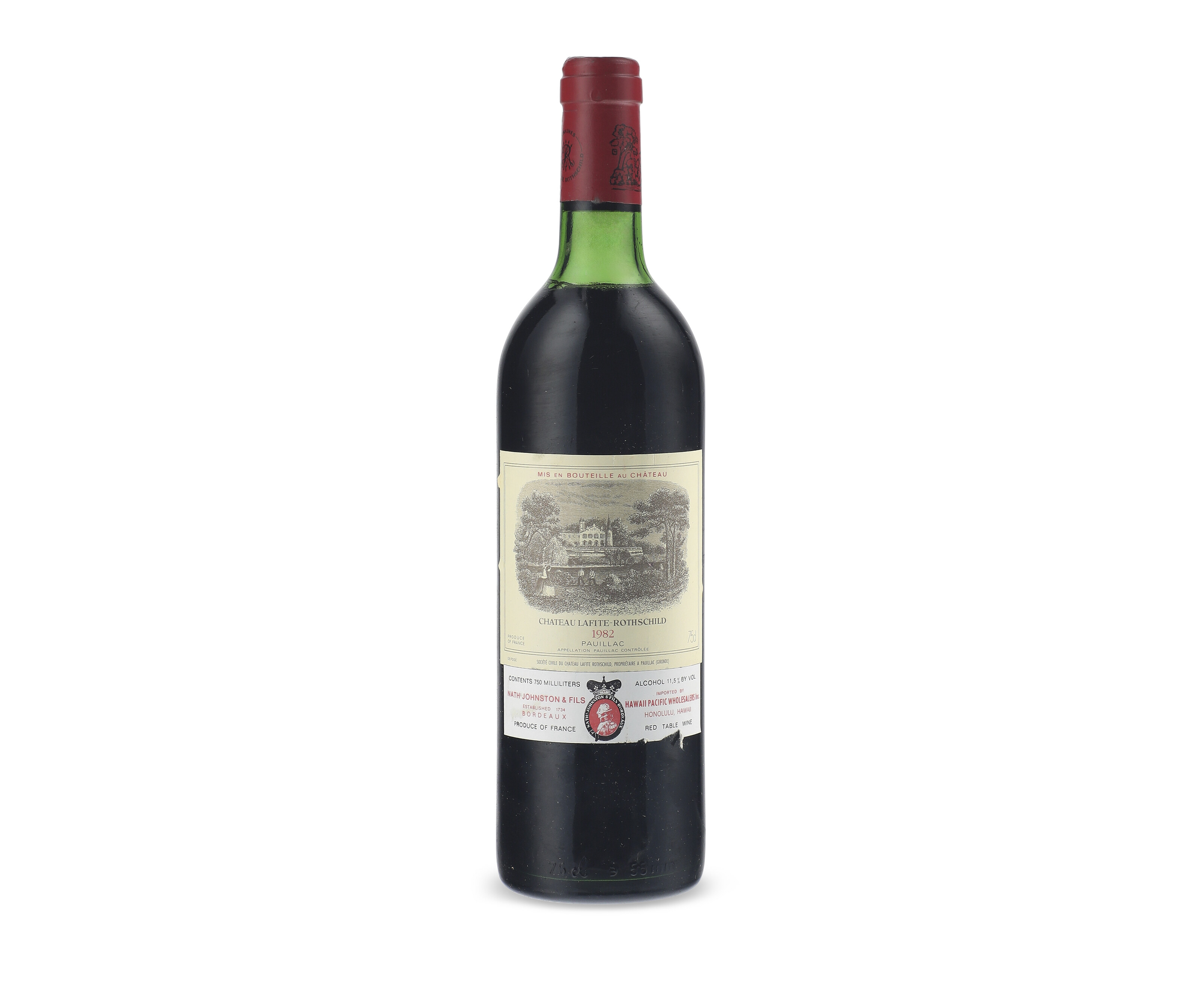 Château Lafite Rothschild 1982, Pauillac, 1er Cru Classé u.2vts, 3ts, 4us, 2u/ms, slightly ...