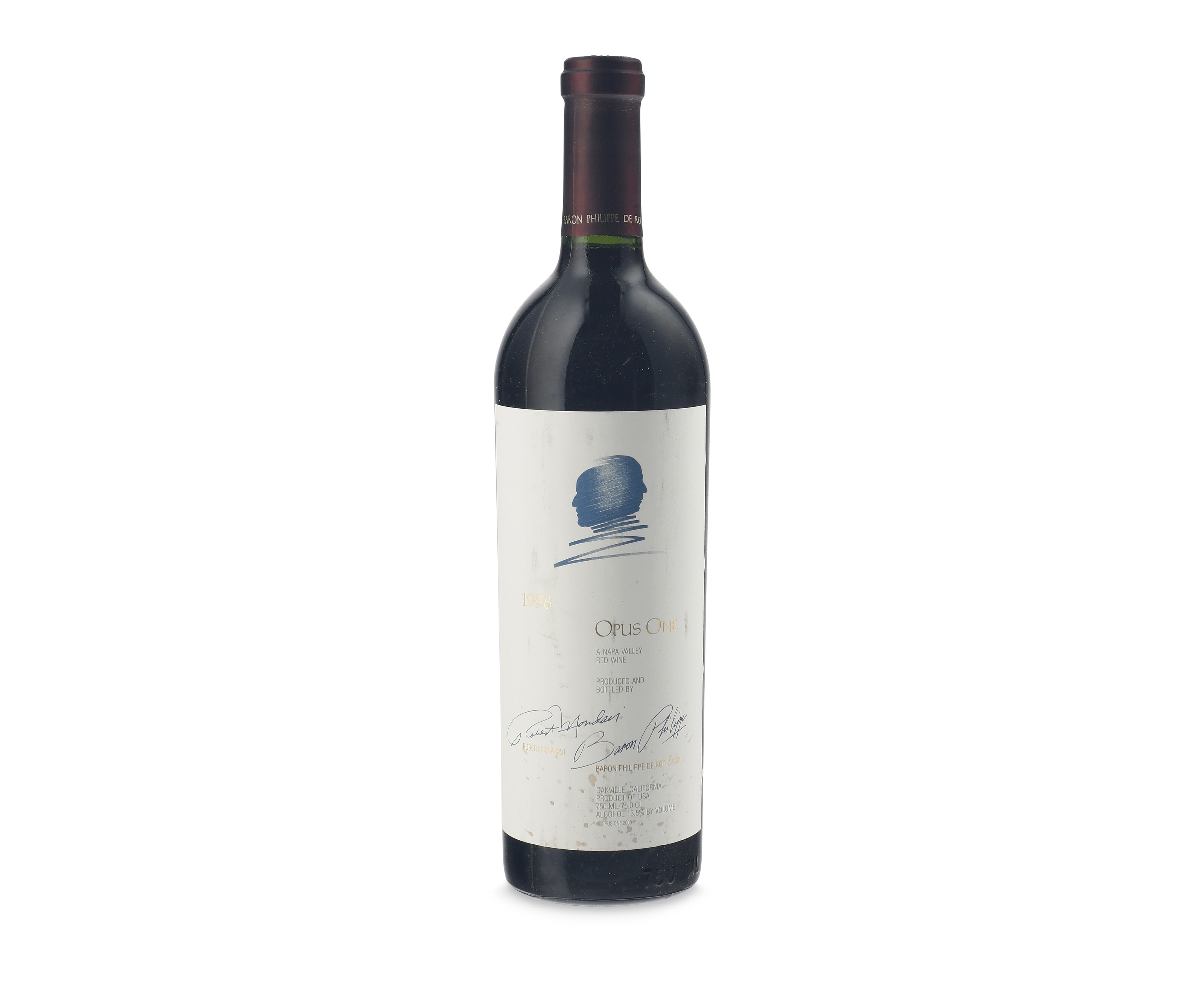 Opus One 1998, Napa Valley Level into neck, slightly scuffed and ...