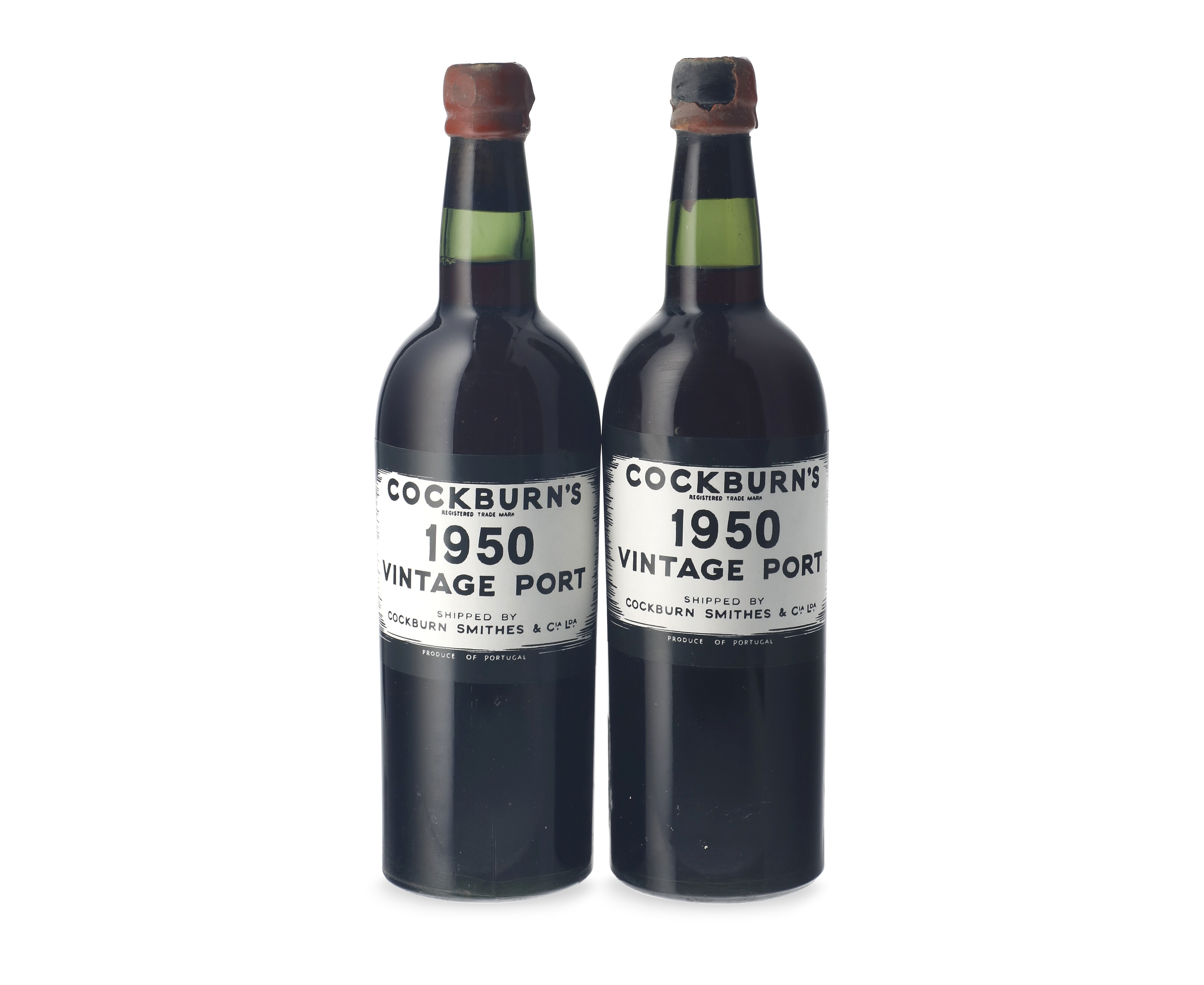 Cockburn 1950, OportoLevels into neck, slightly damaged wax capsules ...