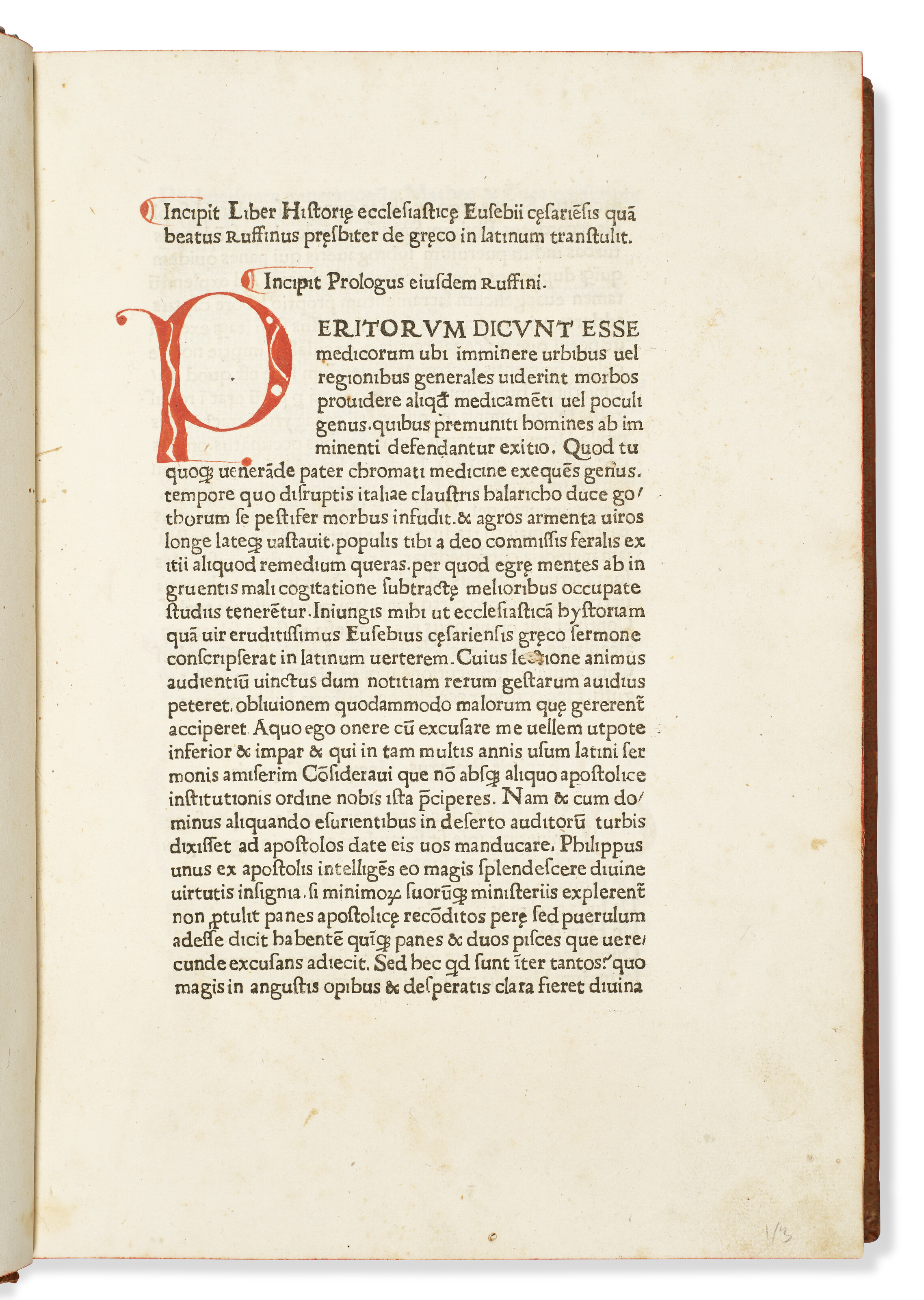 Historia ecclesiastica, Eusebius Caesariensis, 15 May 1476 | Christie’s