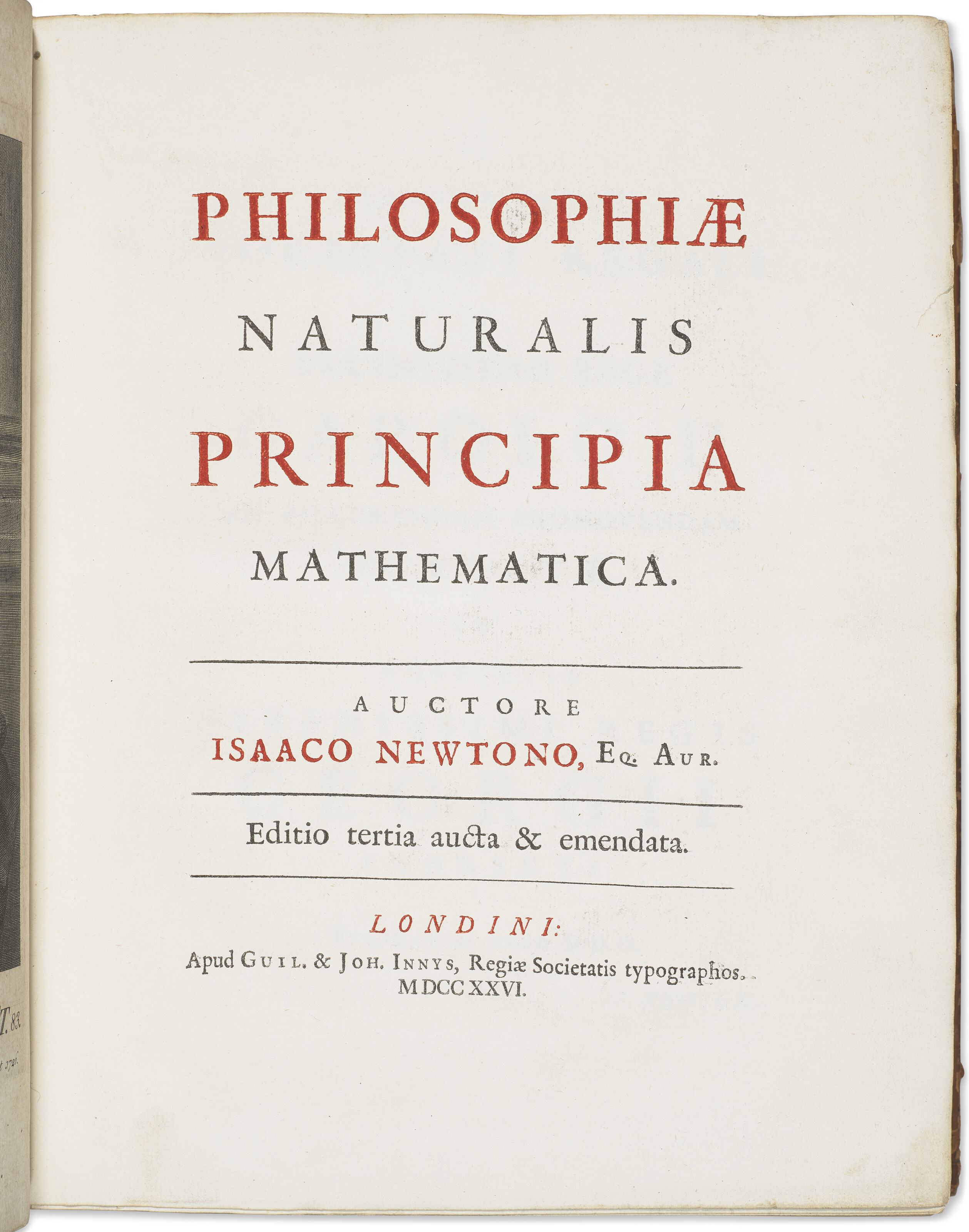 Principia, Isaac Newton, 1726 | Christie’s