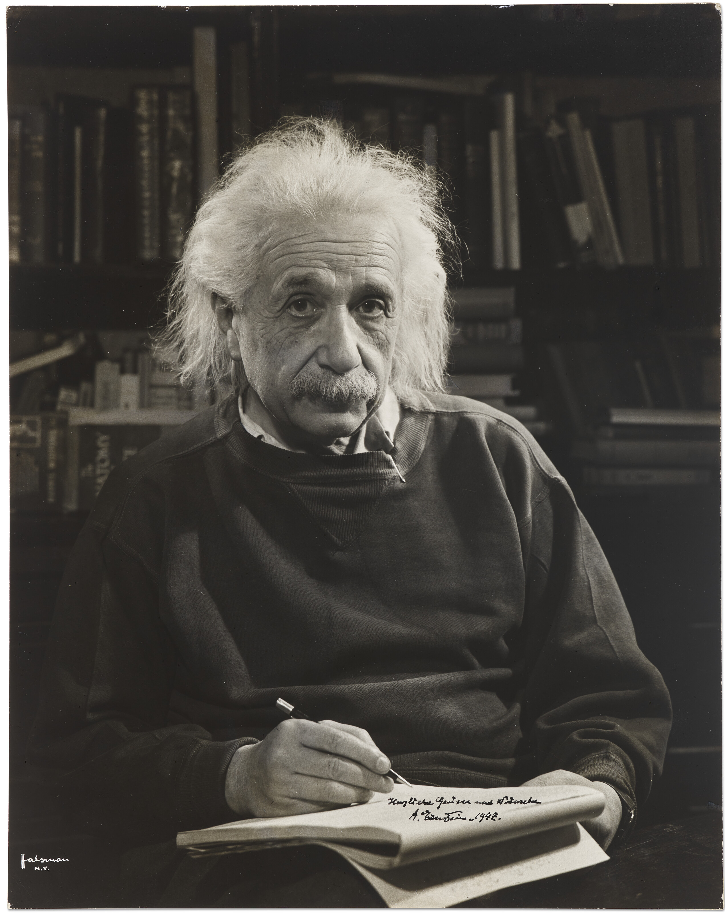A magnificent signed photograph by Philippe Halsman, Albert Einstein ...