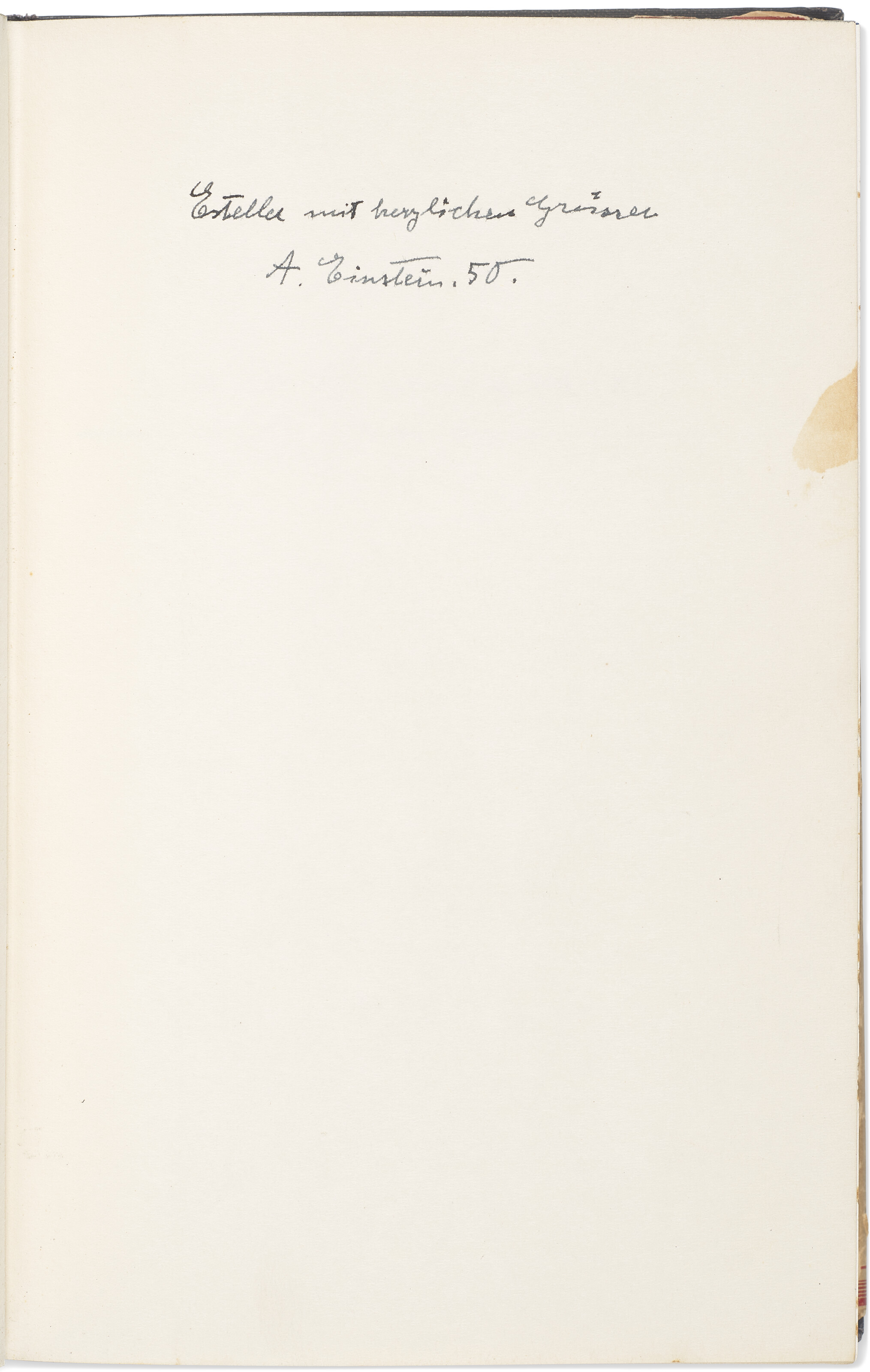 Out of My Later Years, Inscribed by Albert Einstein to Estella ...
