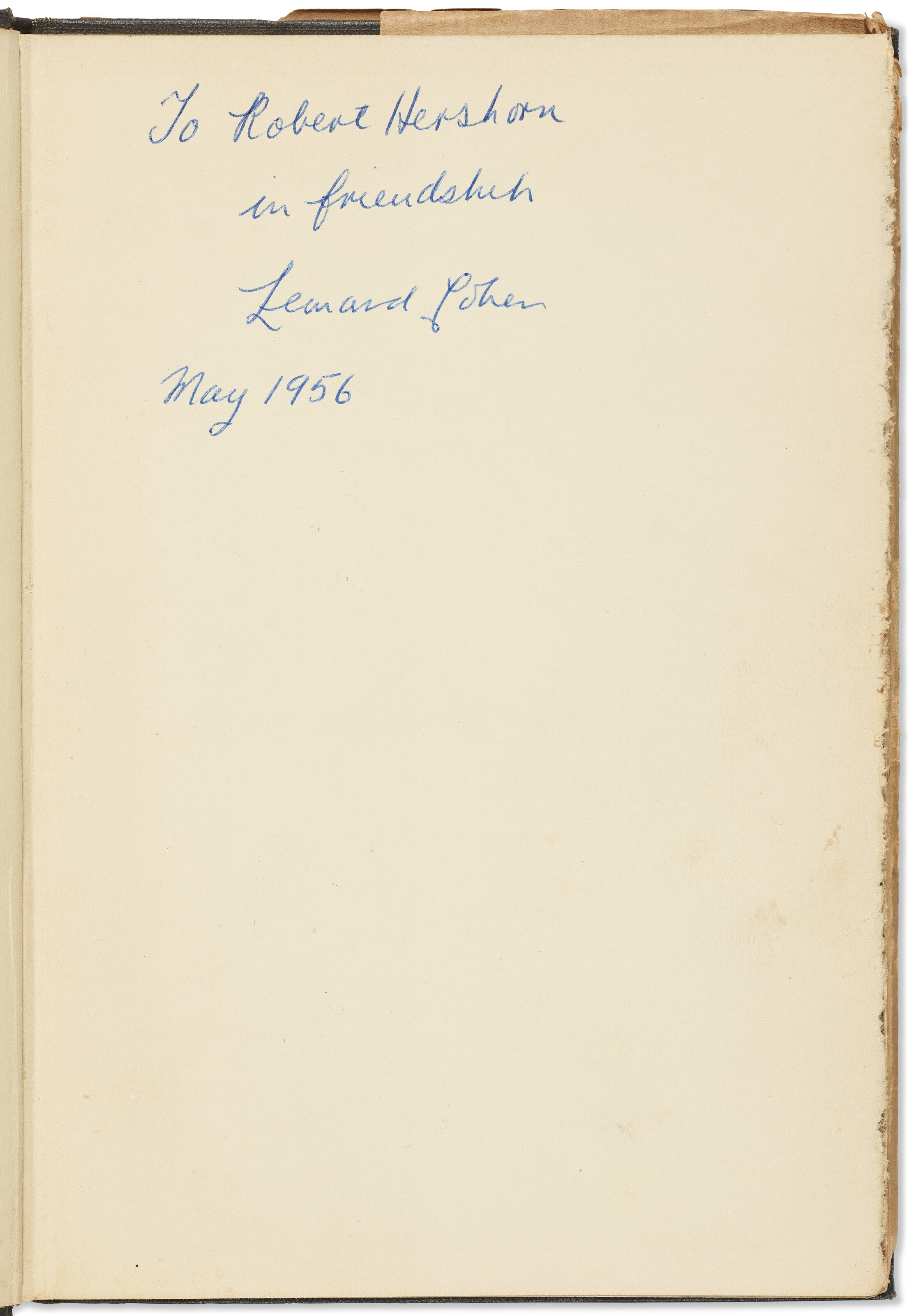 Let Us Compare Mythologies, inscribed, Leonard Cohen, 1956 | Christie’s