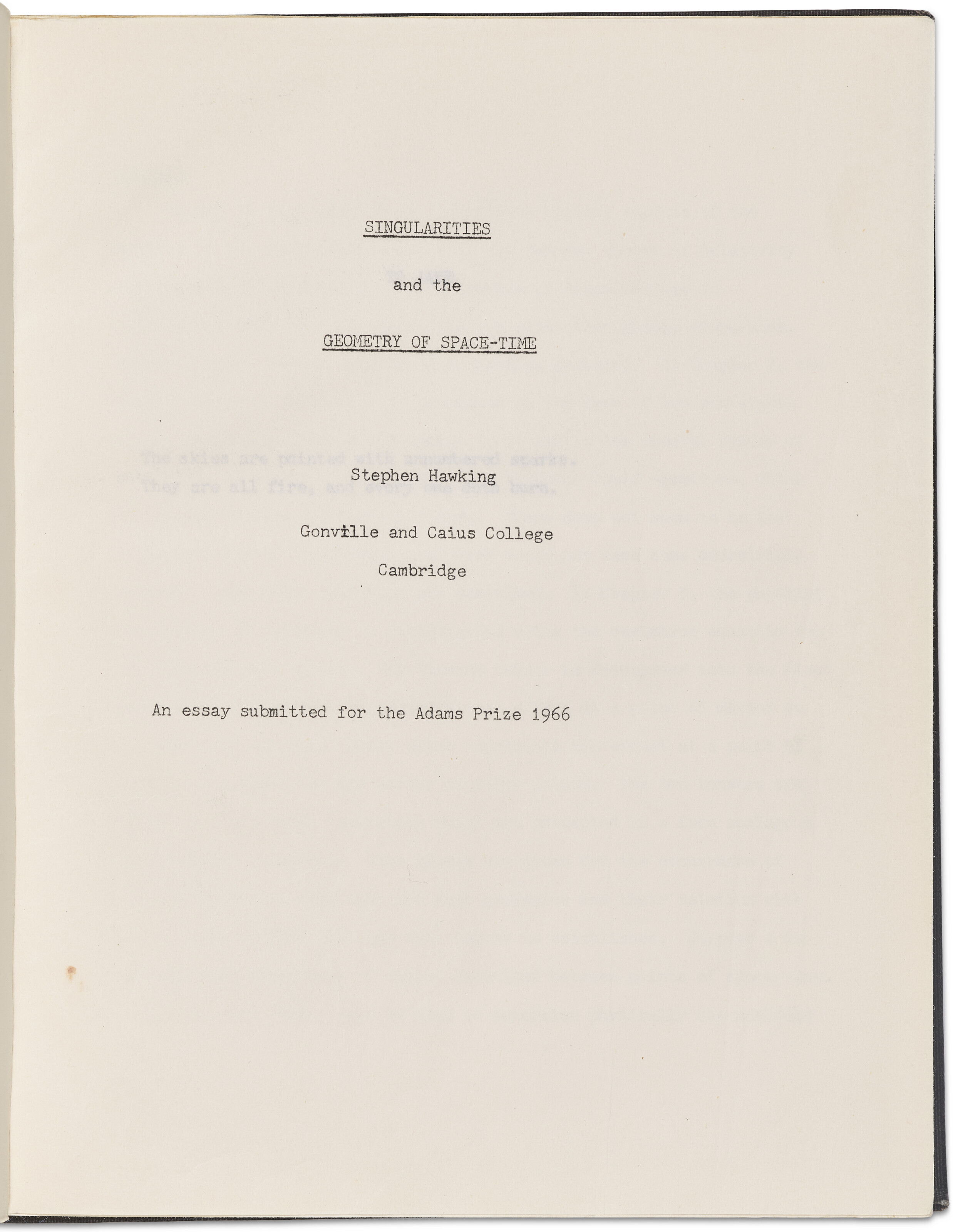 Singularities and the geometry of space-time - Charles Misner's copy ...