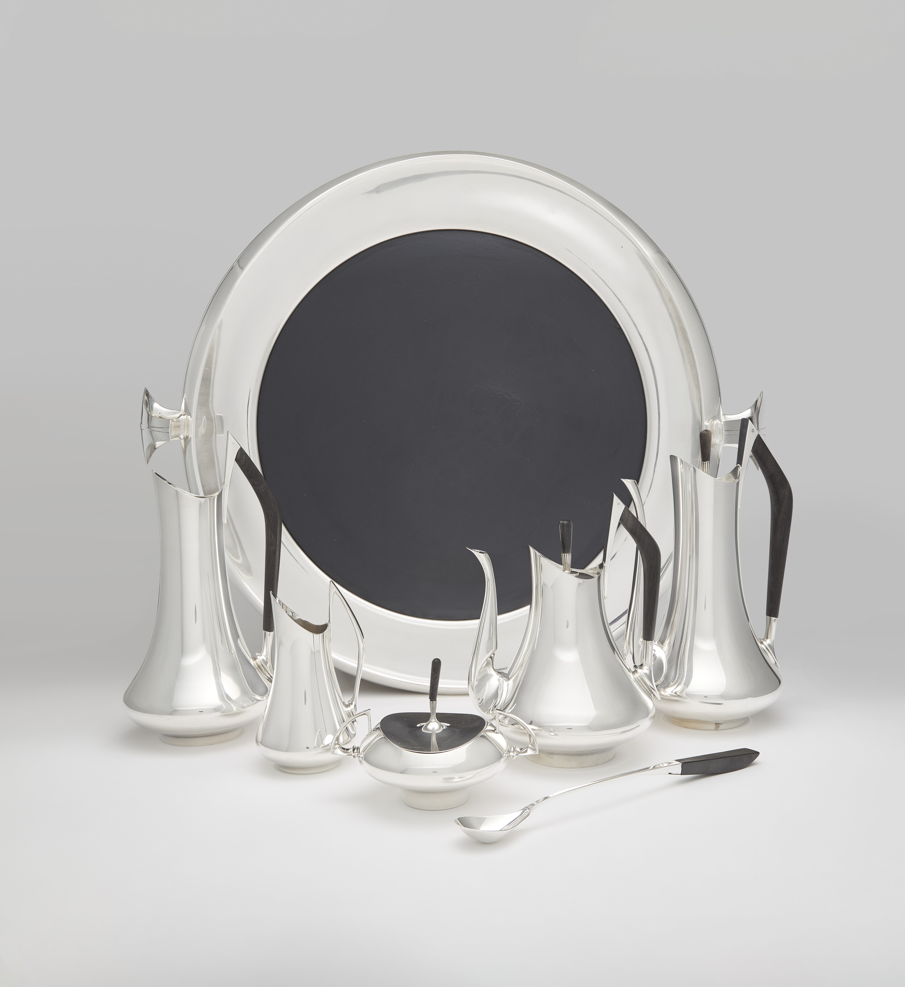 DONALD COLFLESH (1932-2021), 'Circa '70' Five-Piece Tea and Coffee ...
