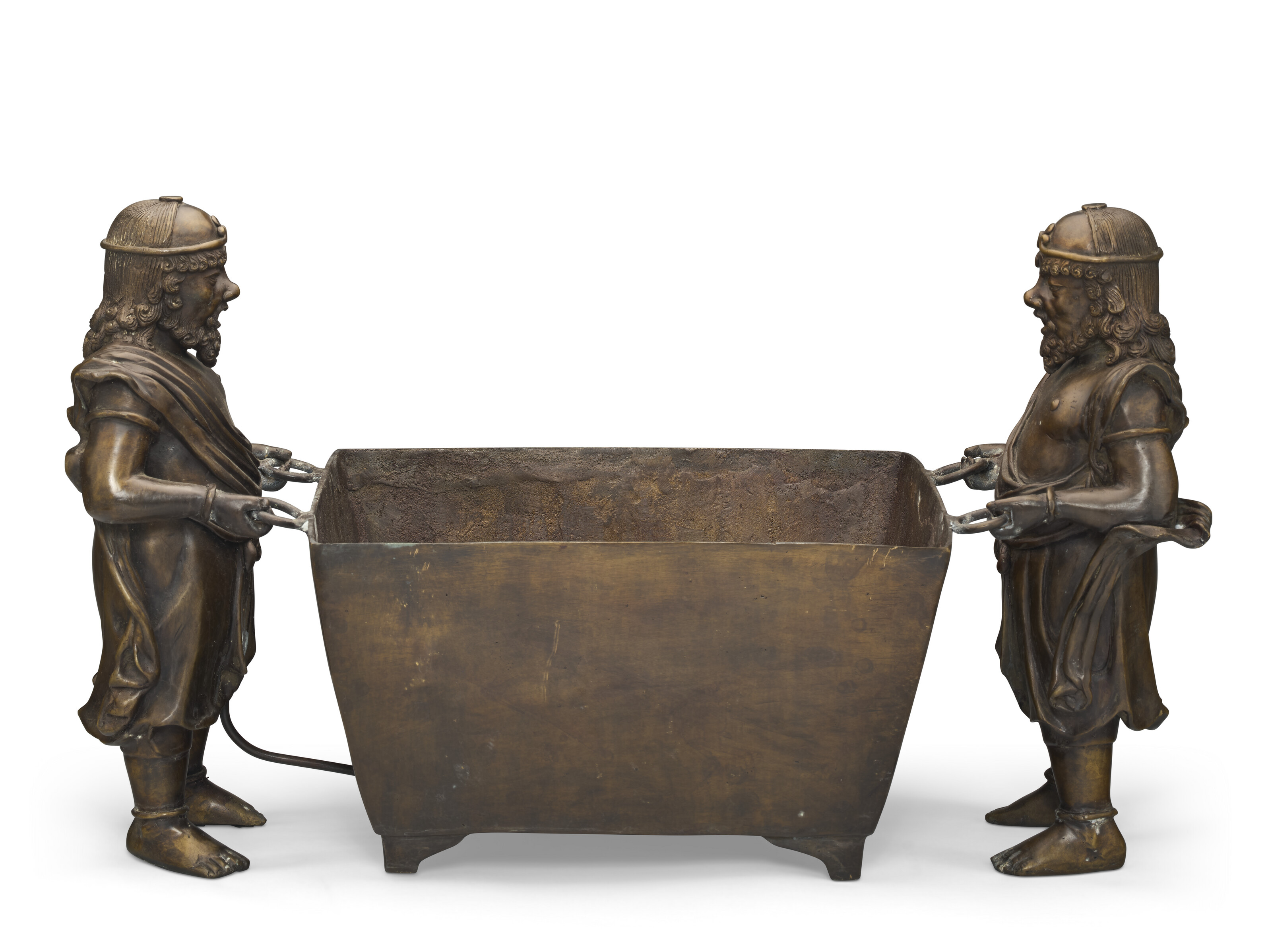 A BRONZE RECTANGULAR CENSER WITH FOREIGNERS, CHINA | Christie’s