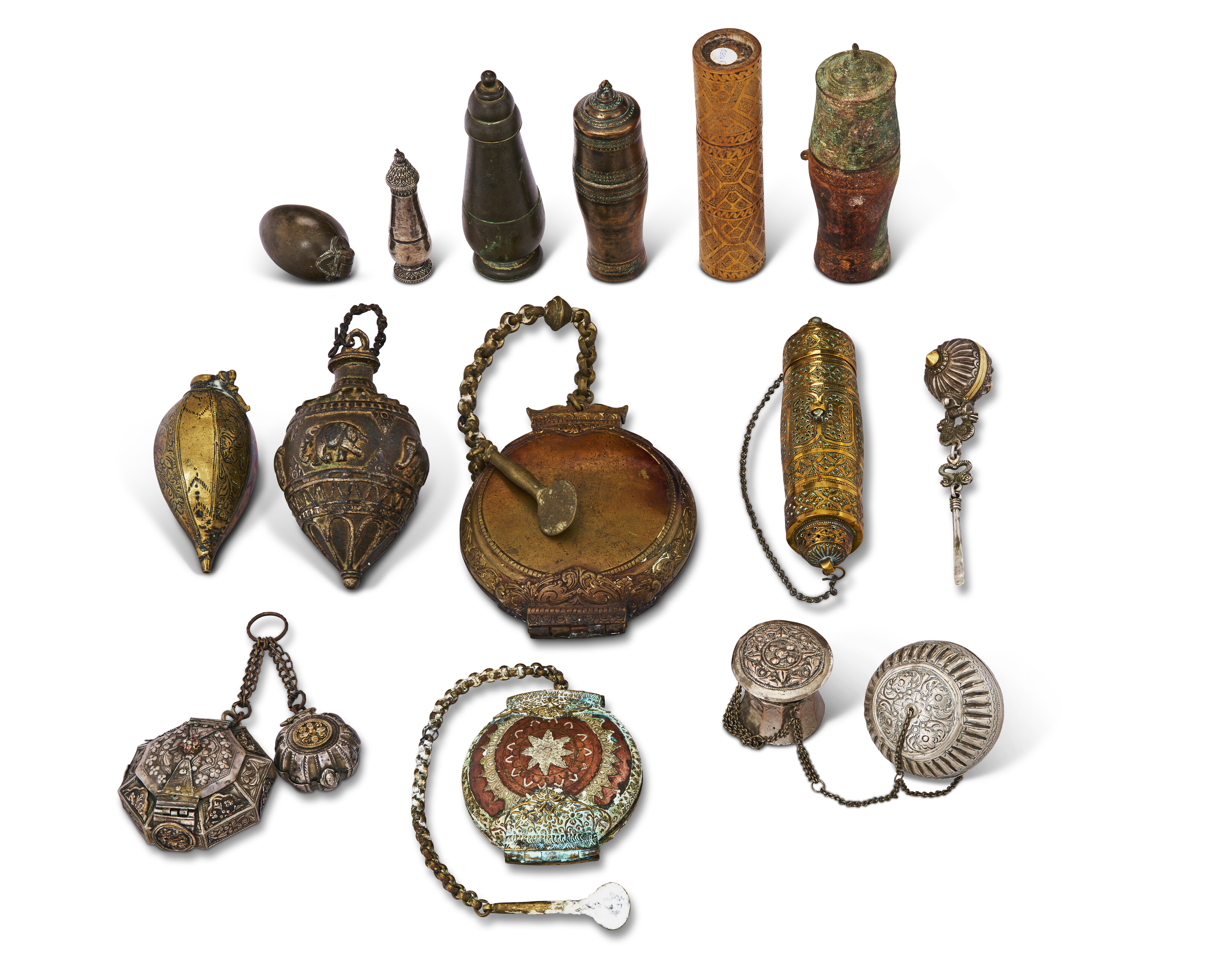 A GROUP OF LIME BOXES, INDIA AND SOUTHEAST ASIA, 15TH CENTURY AND LATER ...