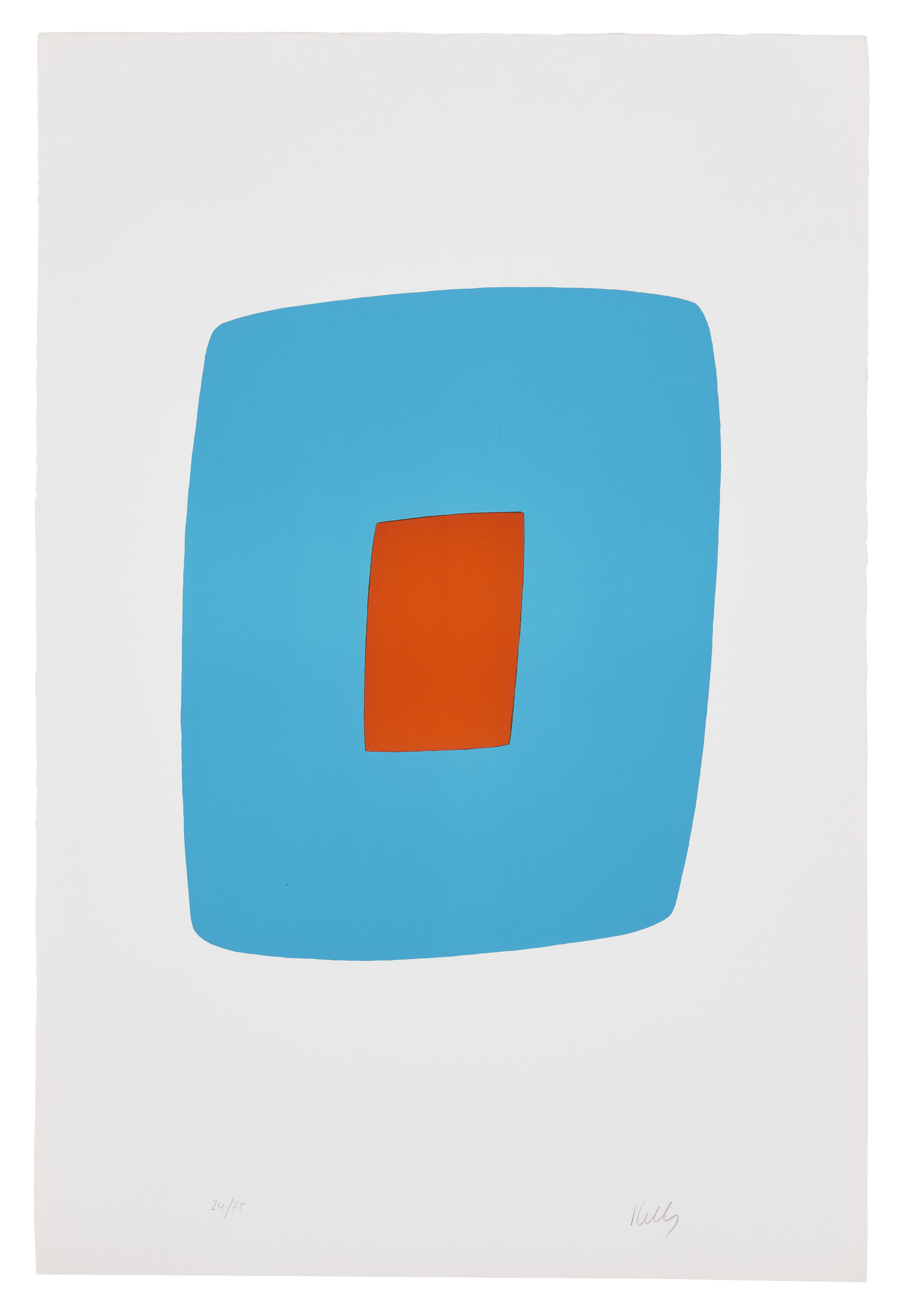 ELLSWORTH KELLY (1923-2015), Light Blue with Orange, from Suite of ...