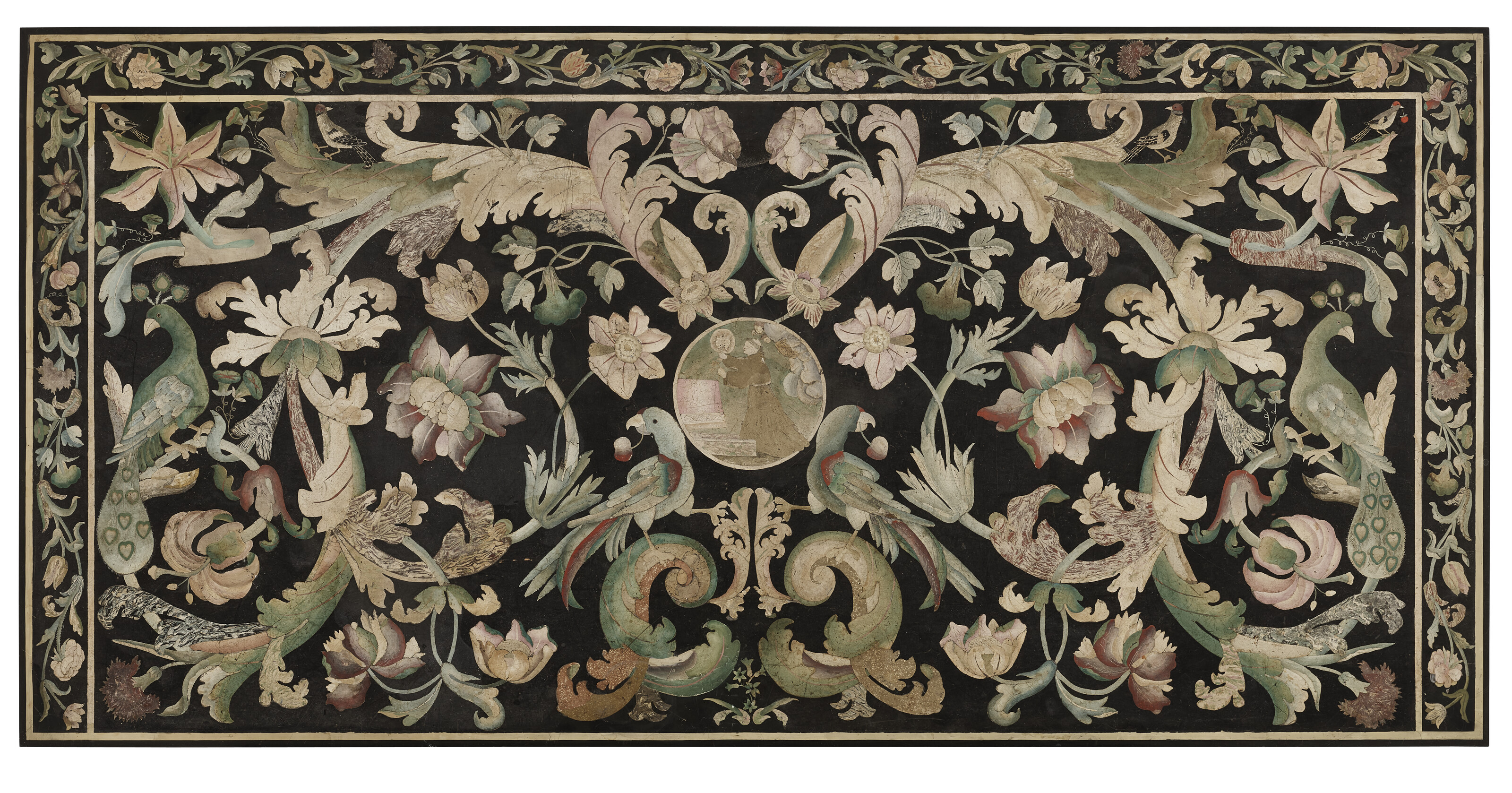 A NORTH ITALIAN SCAGLIOLA PANEL, PROBABLY CARPI, LATE 17TH/EARLY 18TH ...