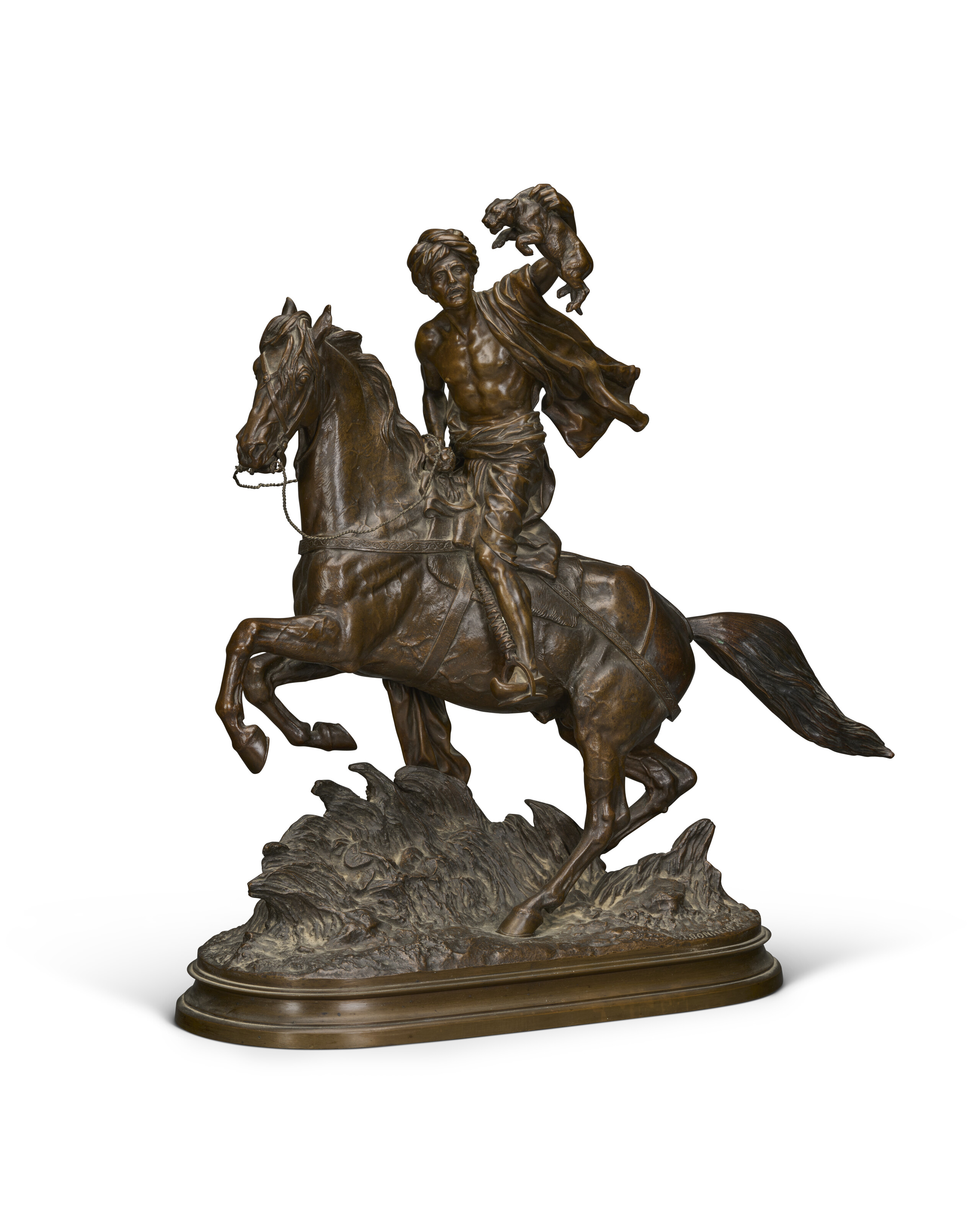 Isidore-Jules Bonheur (1827-1901), Cavalier arabe enlevant deux ...