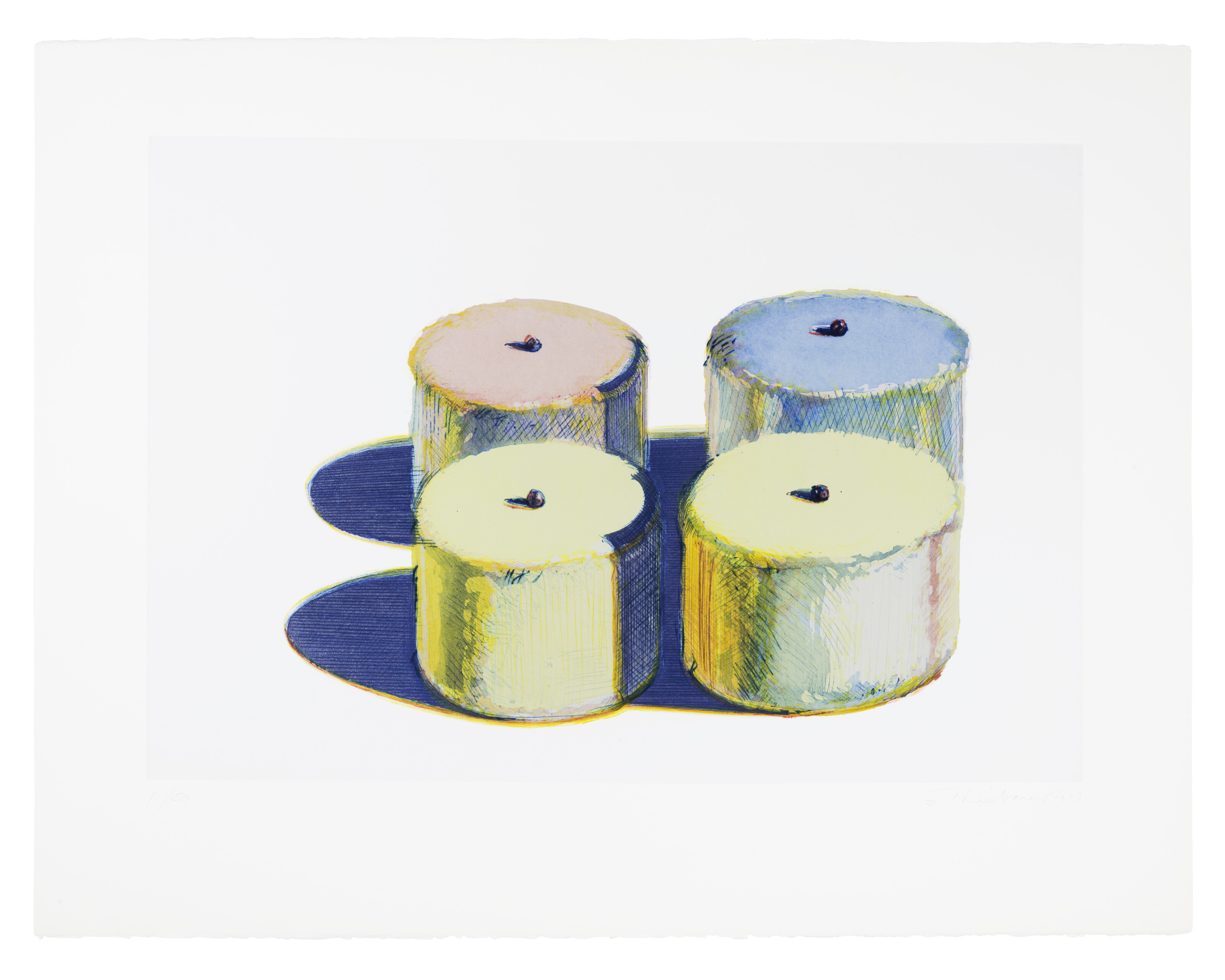 WAYNE THIEBAUD (1920 - 2021), Four Cakes, from Recent Etchings I ...