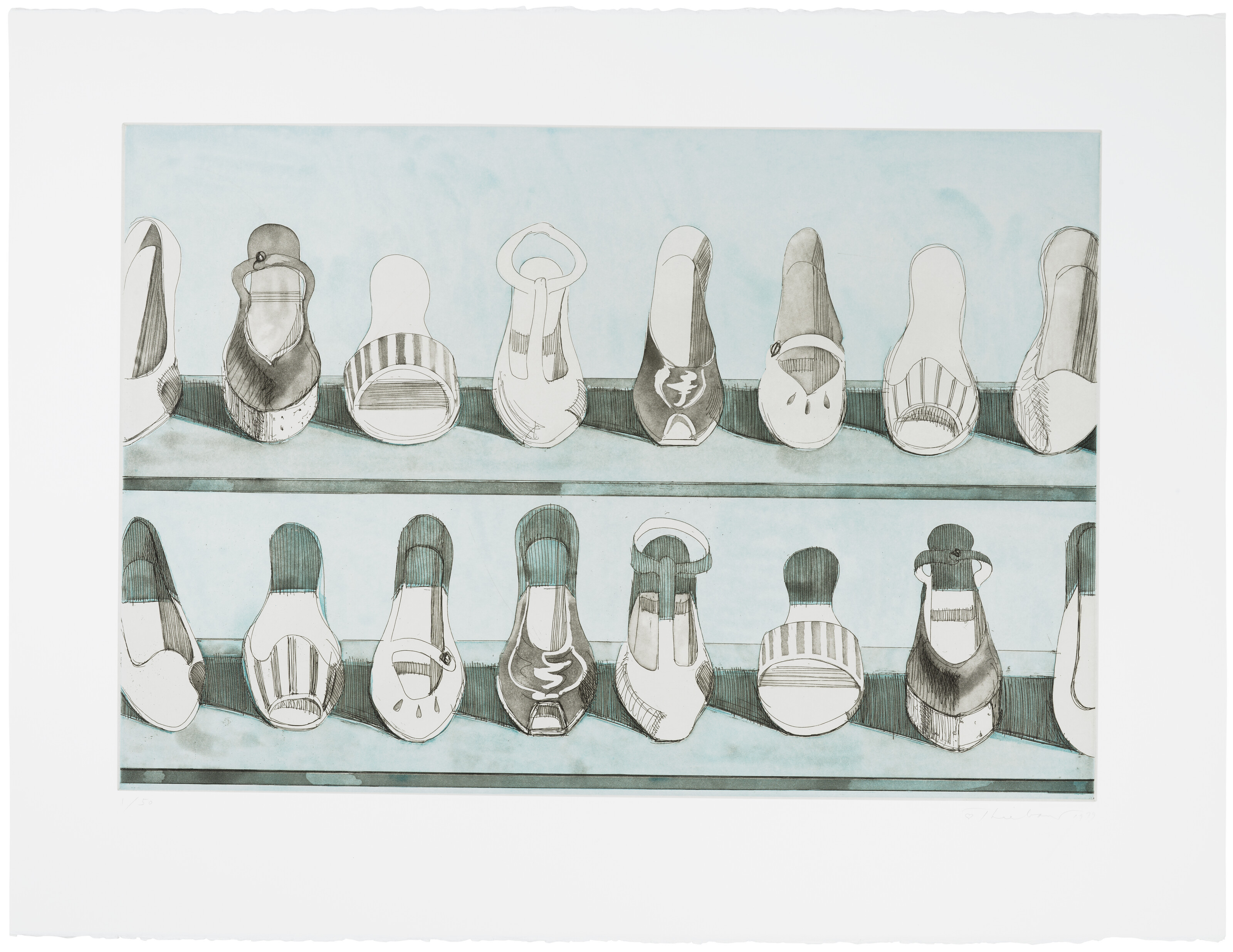 WAYNE THIEBAUD (1920 - 2021), Shoe Rows, from Recent Etchings I ...