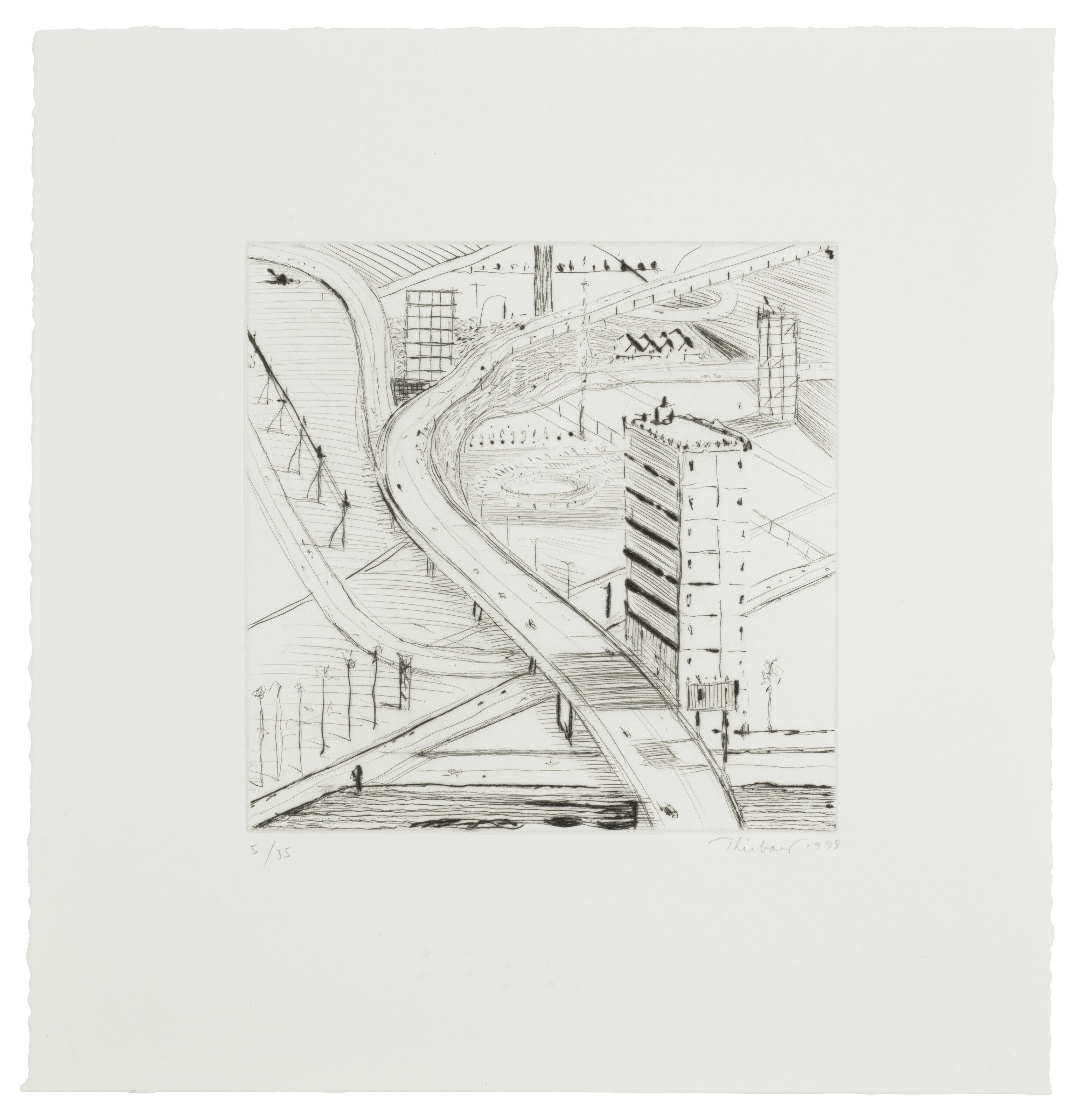 WAYNE THIEBAUD (1920 - 2021), Freeway Building | Christie’s