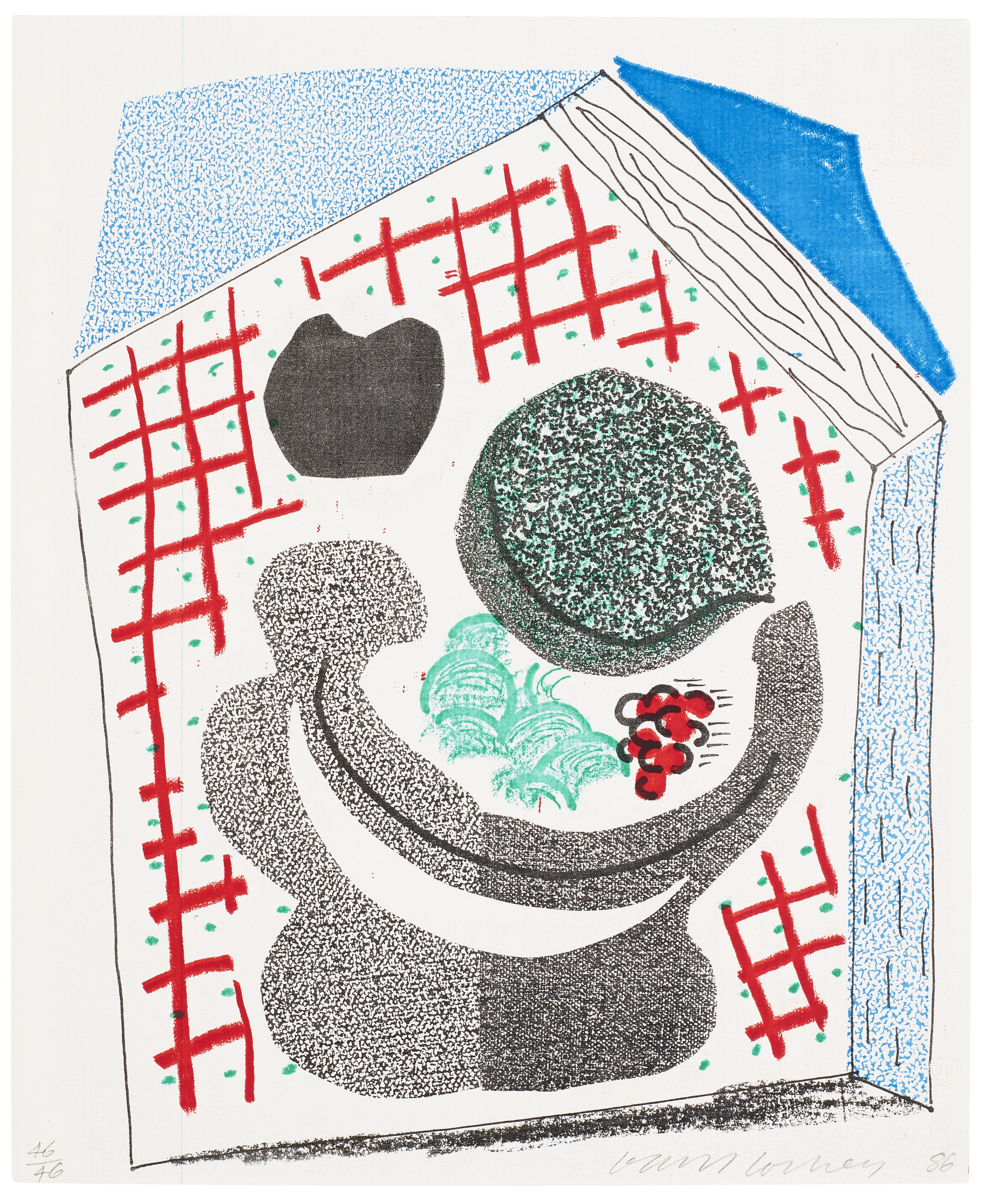 DAVID HOCKNEY (B. 1937), Bowl of Fruit, April 1986 | Christie’s