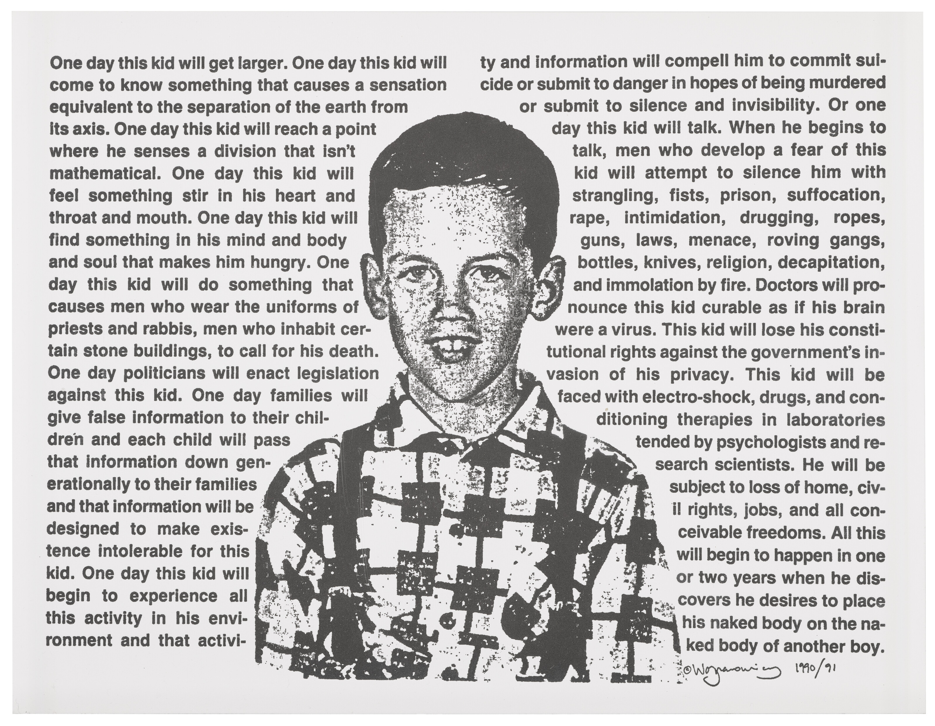 AFTER DAVID WOJNAROWICZ (1954-1992), Untitled (One Day This Kid ...