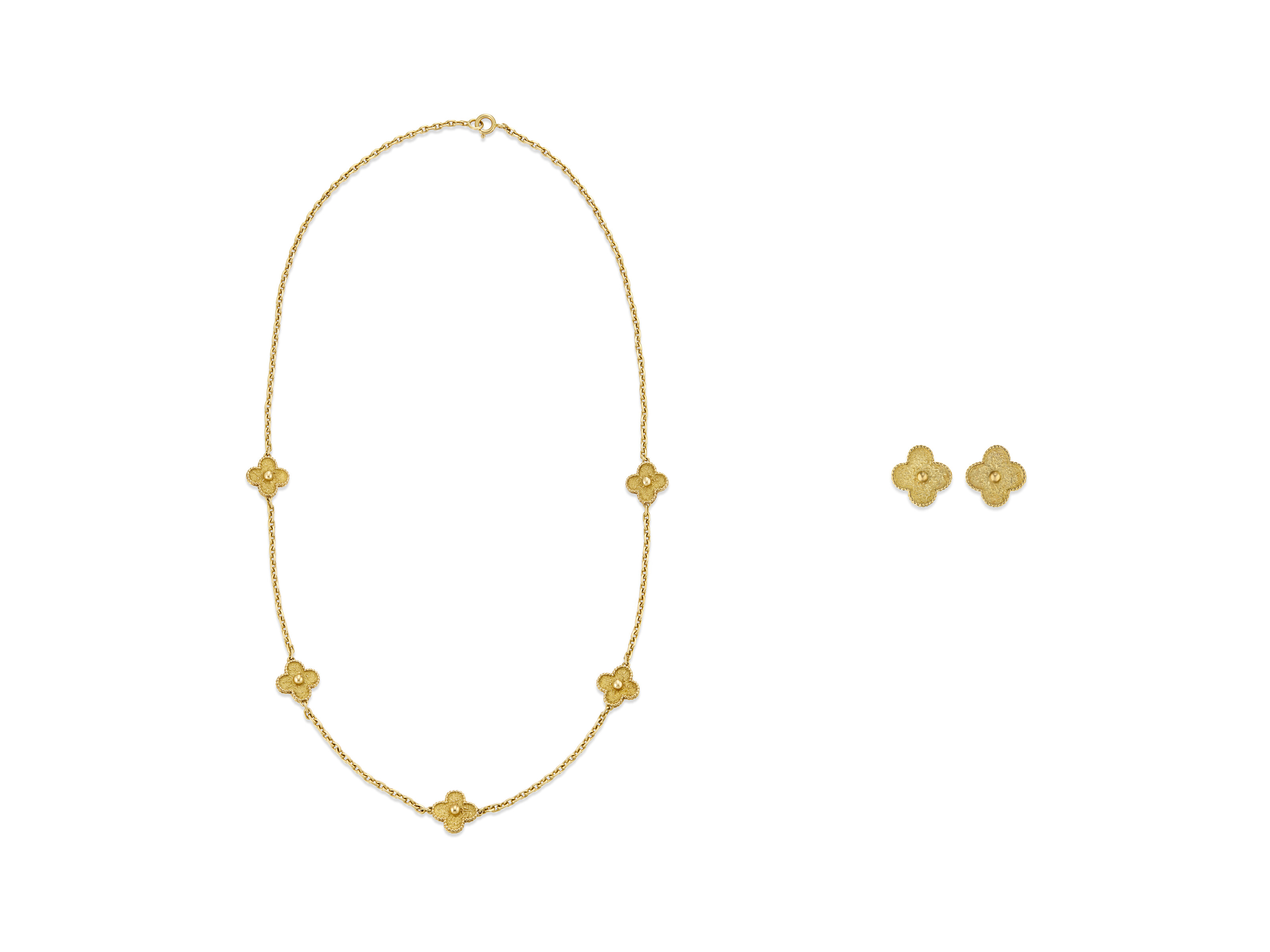 VAN CLEEF & ARPELS SET OF GOLD 'ALHAMBRA' JEWELRY, | Christie’s