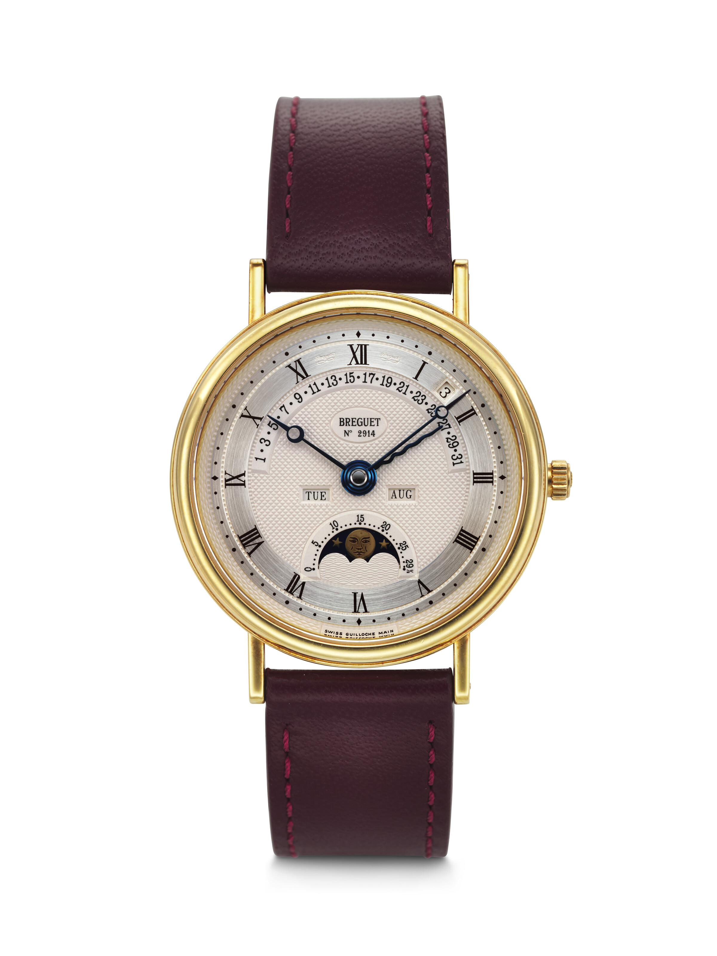 BREGUET, ELEGANT PERPETUAL CALENDAR 'CLASSIQUE' WITH RETROGRADE DATE ...