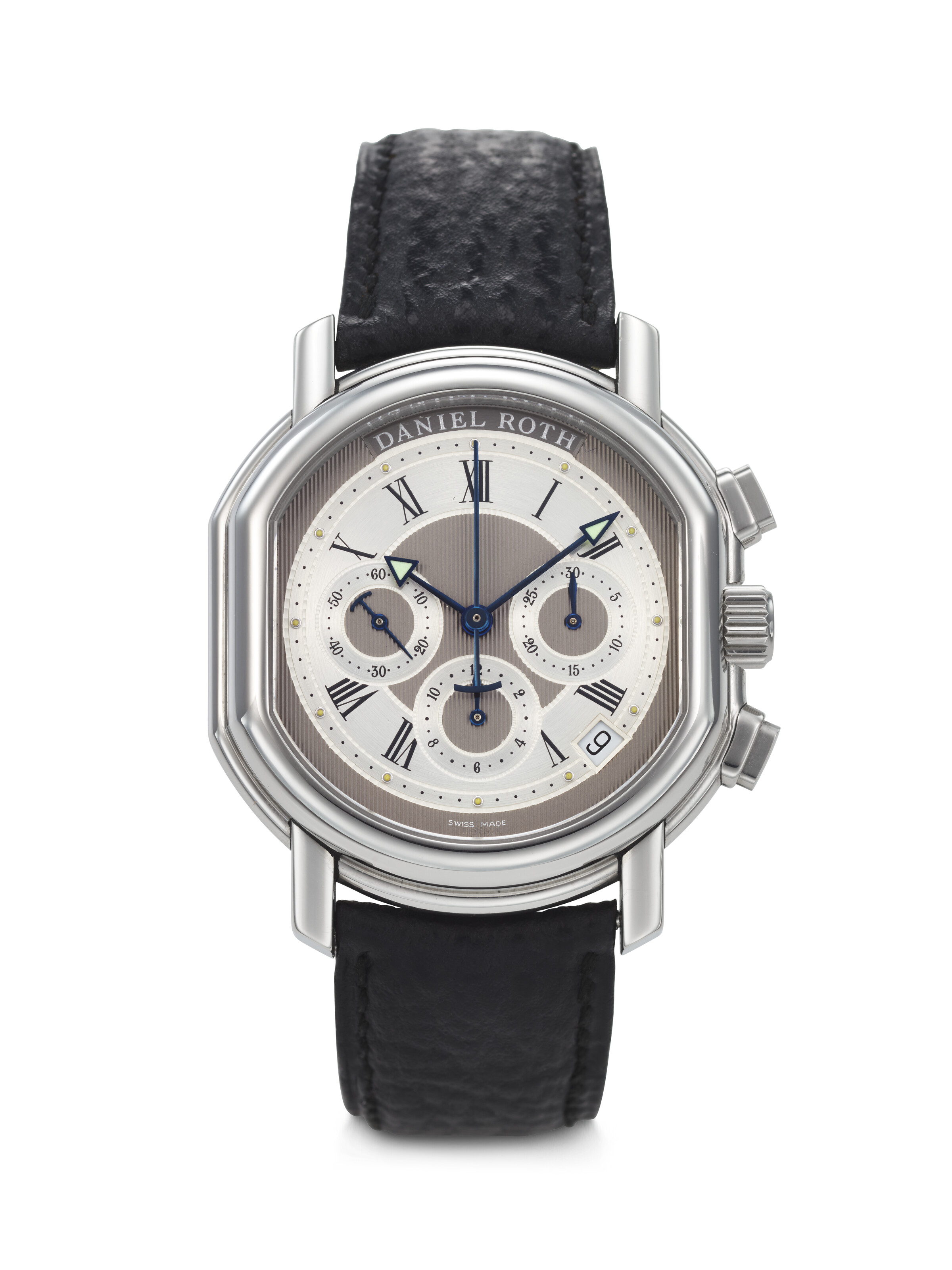 DANIEL ROTH, STAINLESS STEEL 'MASTERS CHRONOGRAPH" WITH DATE, REF. S247 ...