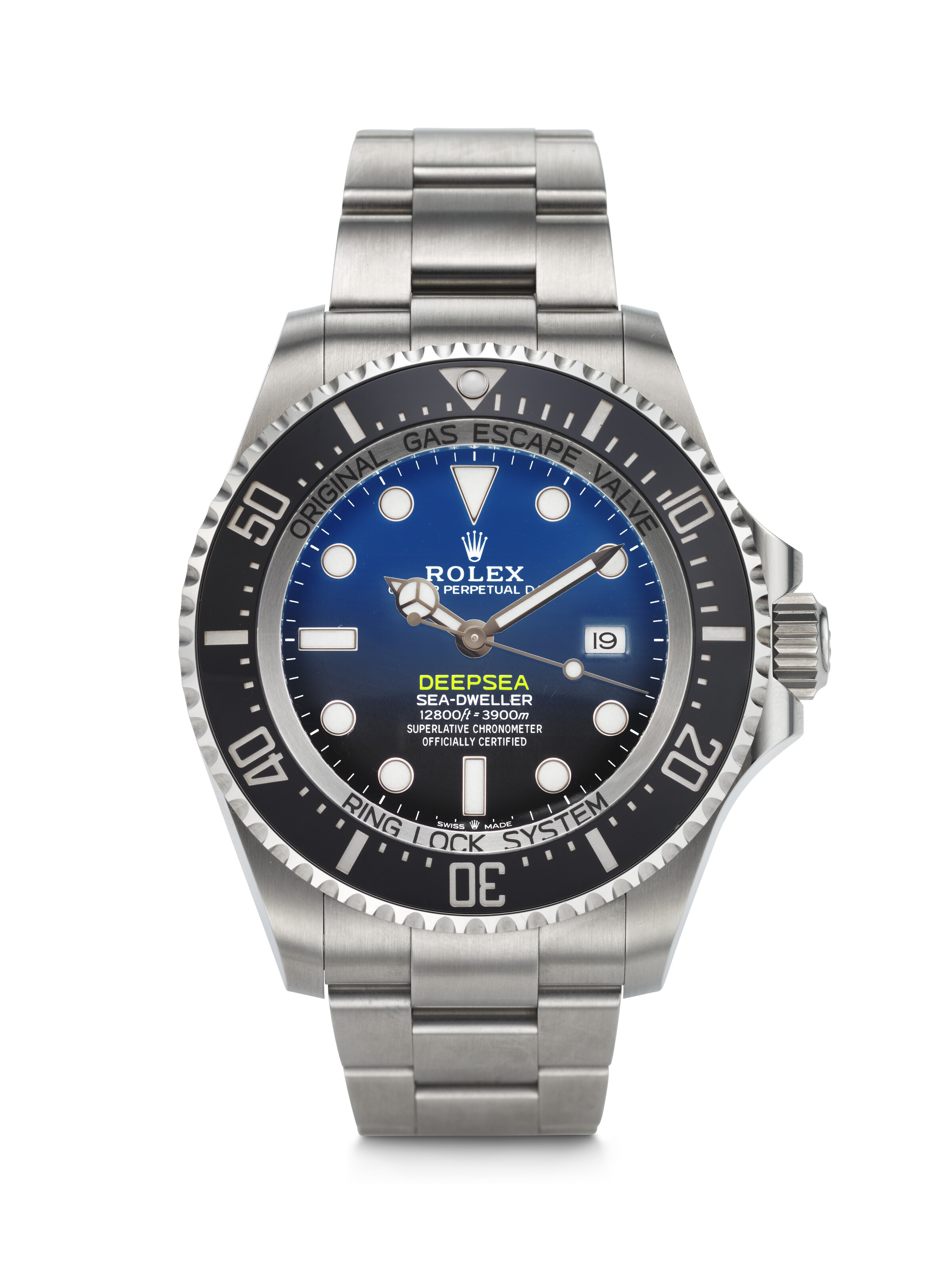 ROLEX, STAINLESS STEEL 'DEEPSEA SEA DWELLER' WITH DATE AND HELIUM ESCAPE VALVE, REF. 126660 ...