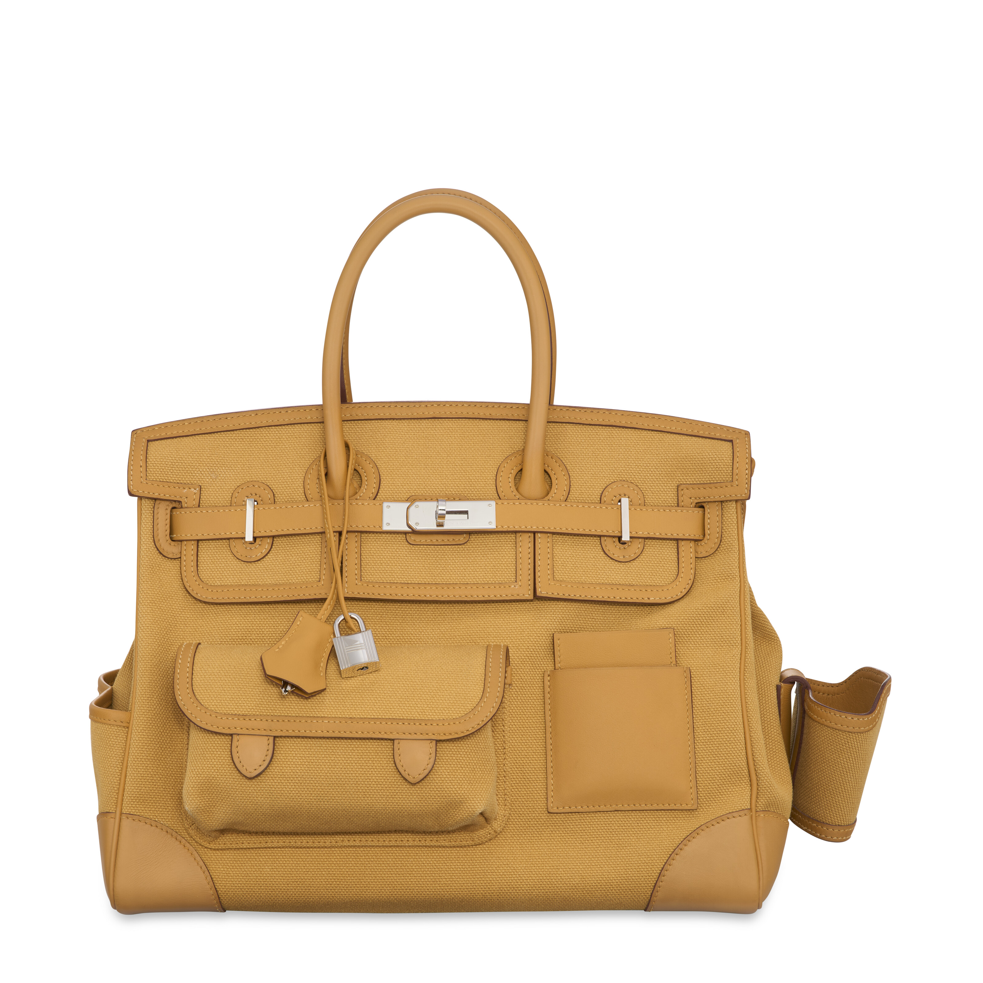 A LIMITED EDITION SÉSAME TOILE GOELAND & SWIFT LEATHER CARGO BIRKIN 35 ...