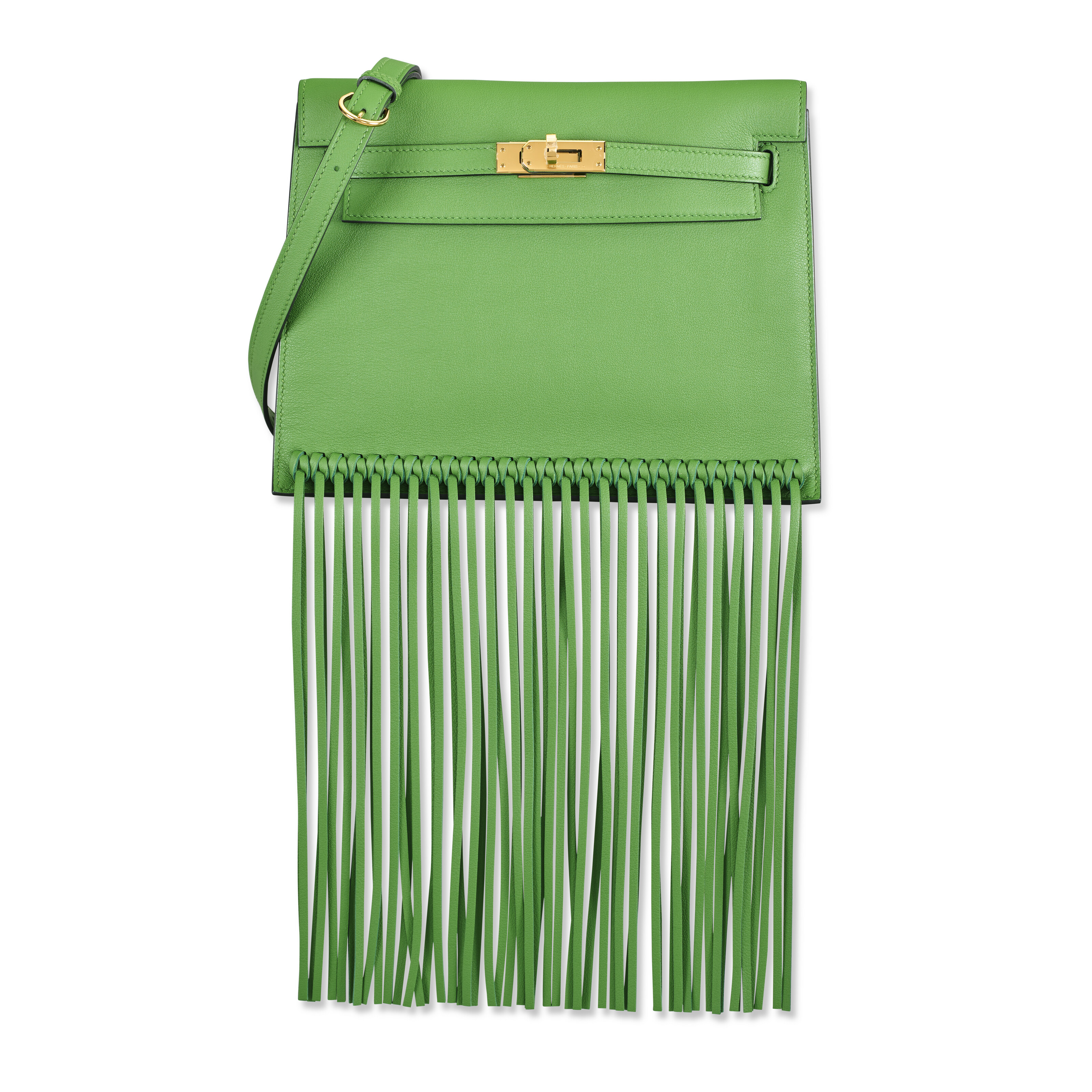 A LIMITED EDITION VERT YUCCA SWIFT LEATHER KELLY DANSE ANATE WITH GOLD ...