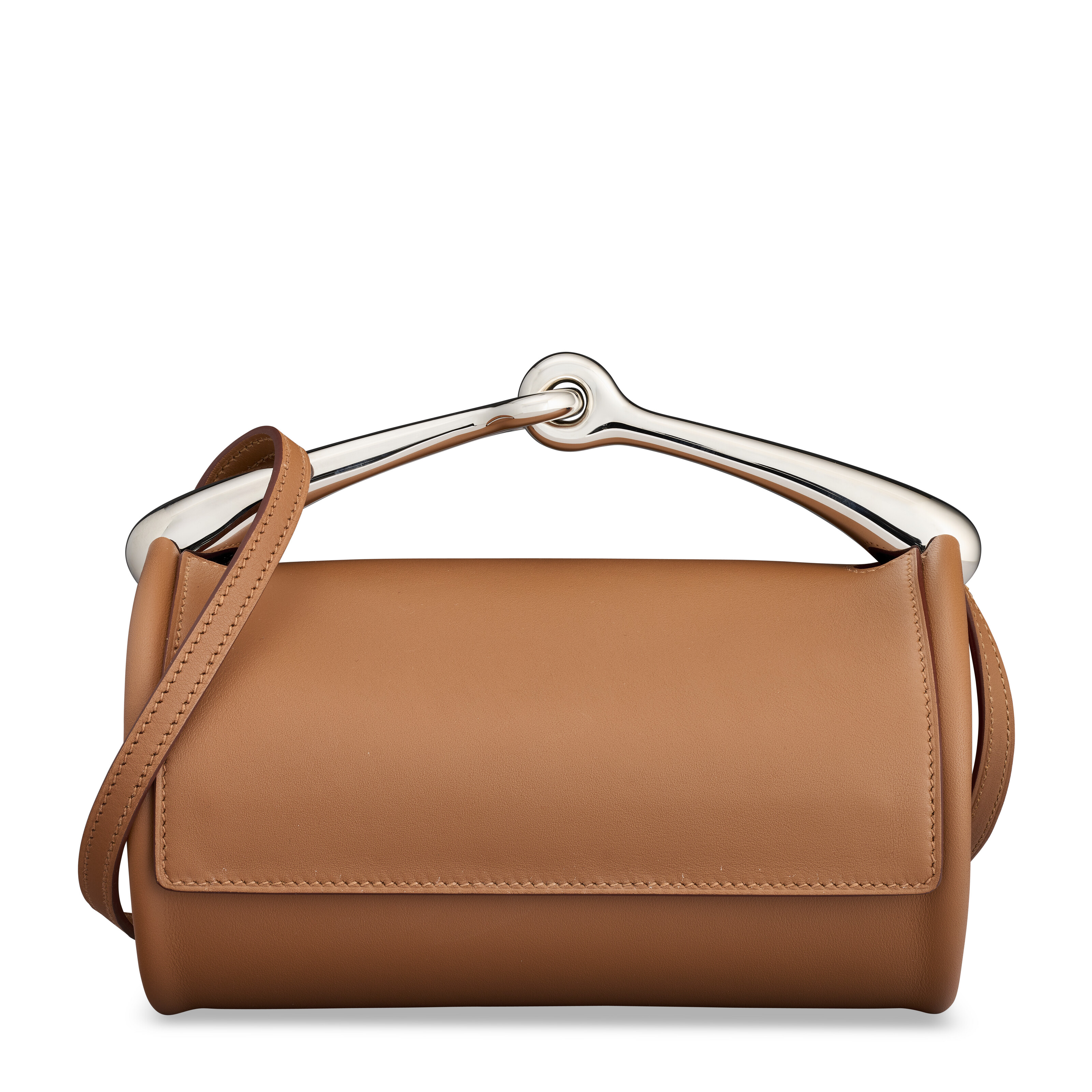 A GOLD SWIFT LEATHER MAXIMORS BAG WITH PALLADIUM HARDWARE., HERMÈS ...