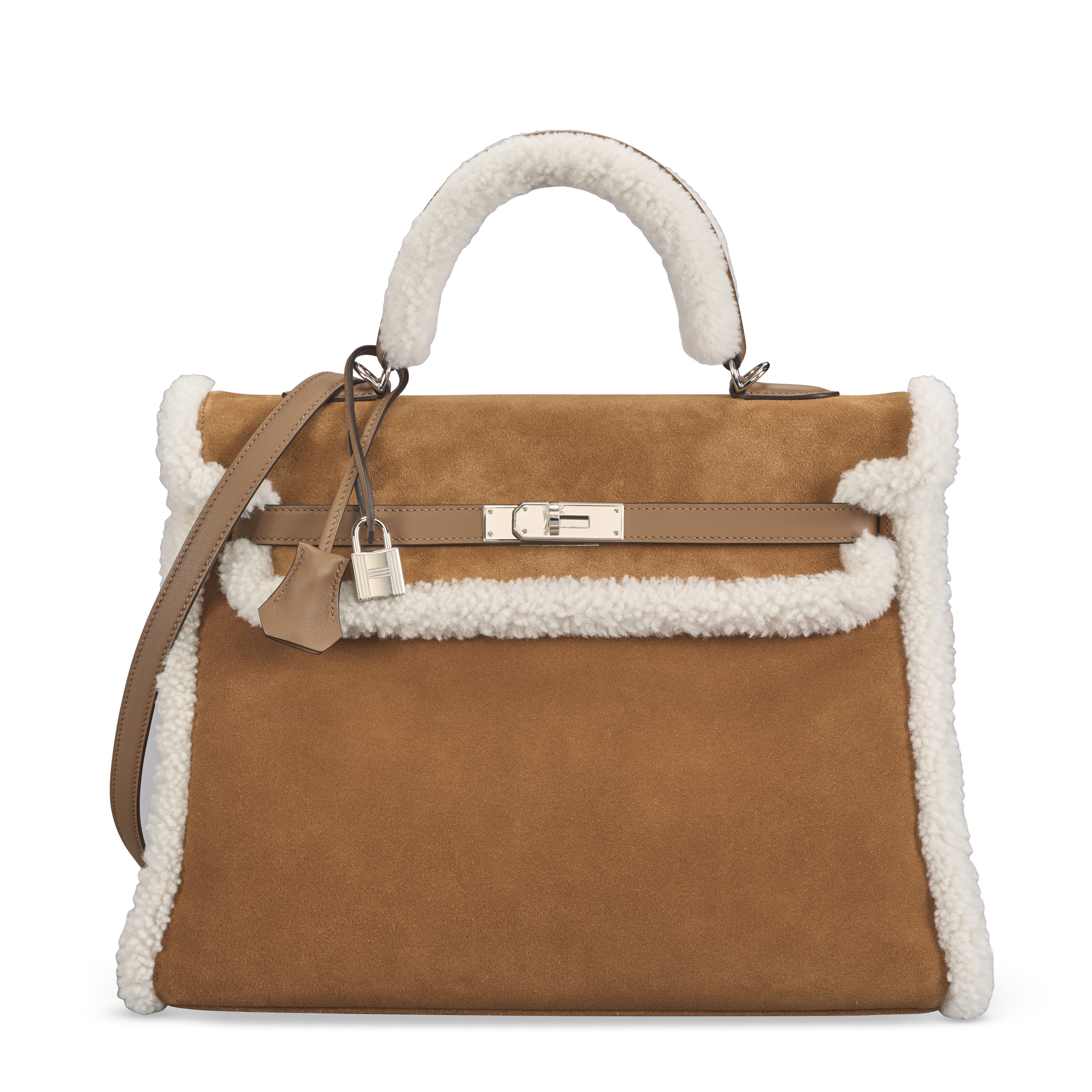 A LIMITED EDITION GOLD GRIZZLY SUEDE, ALEZAN SWIFT LEATHER & ÉCRU ...