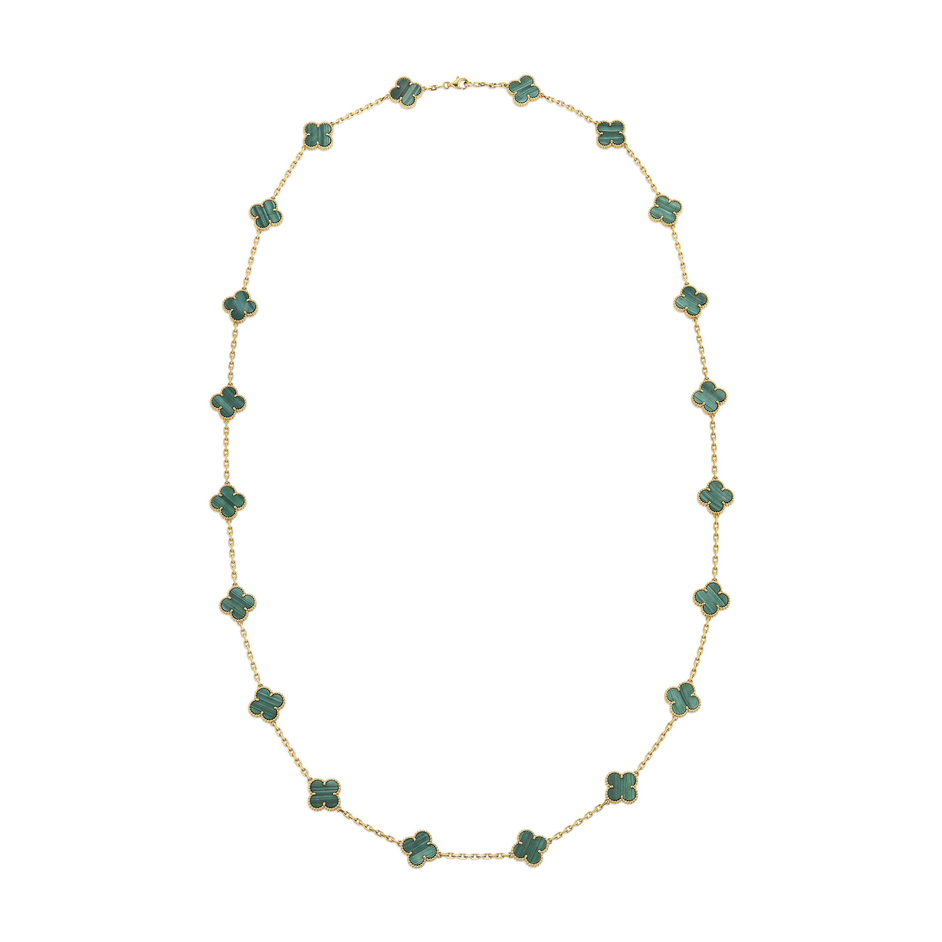 VAN CLEEF & ARPELS MALACHITE 'VINTAGE ALHAMBRA' LONG NECKLACE, | Christie’s