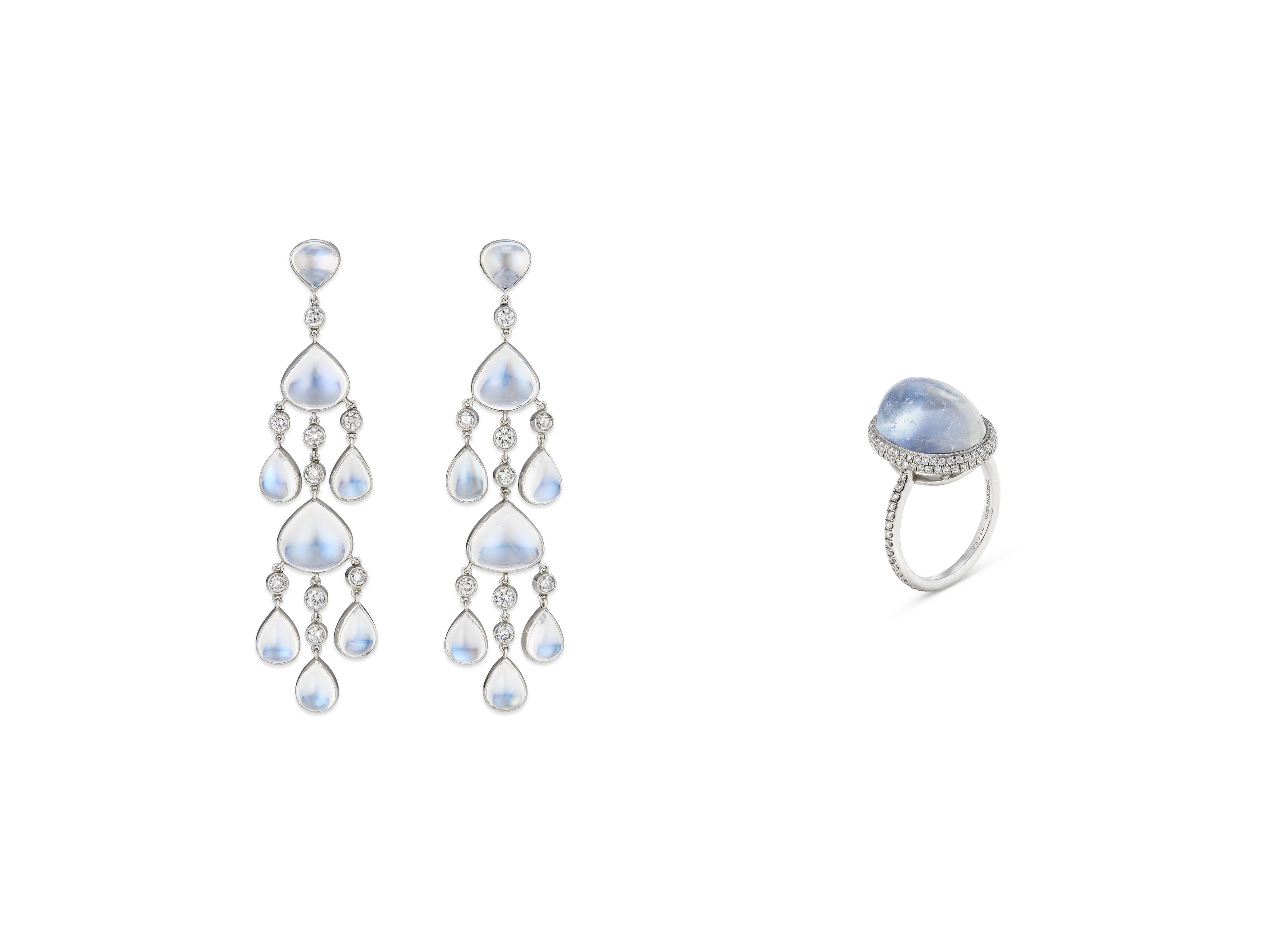 STEPHEN RUSSELL SET OF MOONSTONE AND DIAMOND JEWELRY, | Christie’s