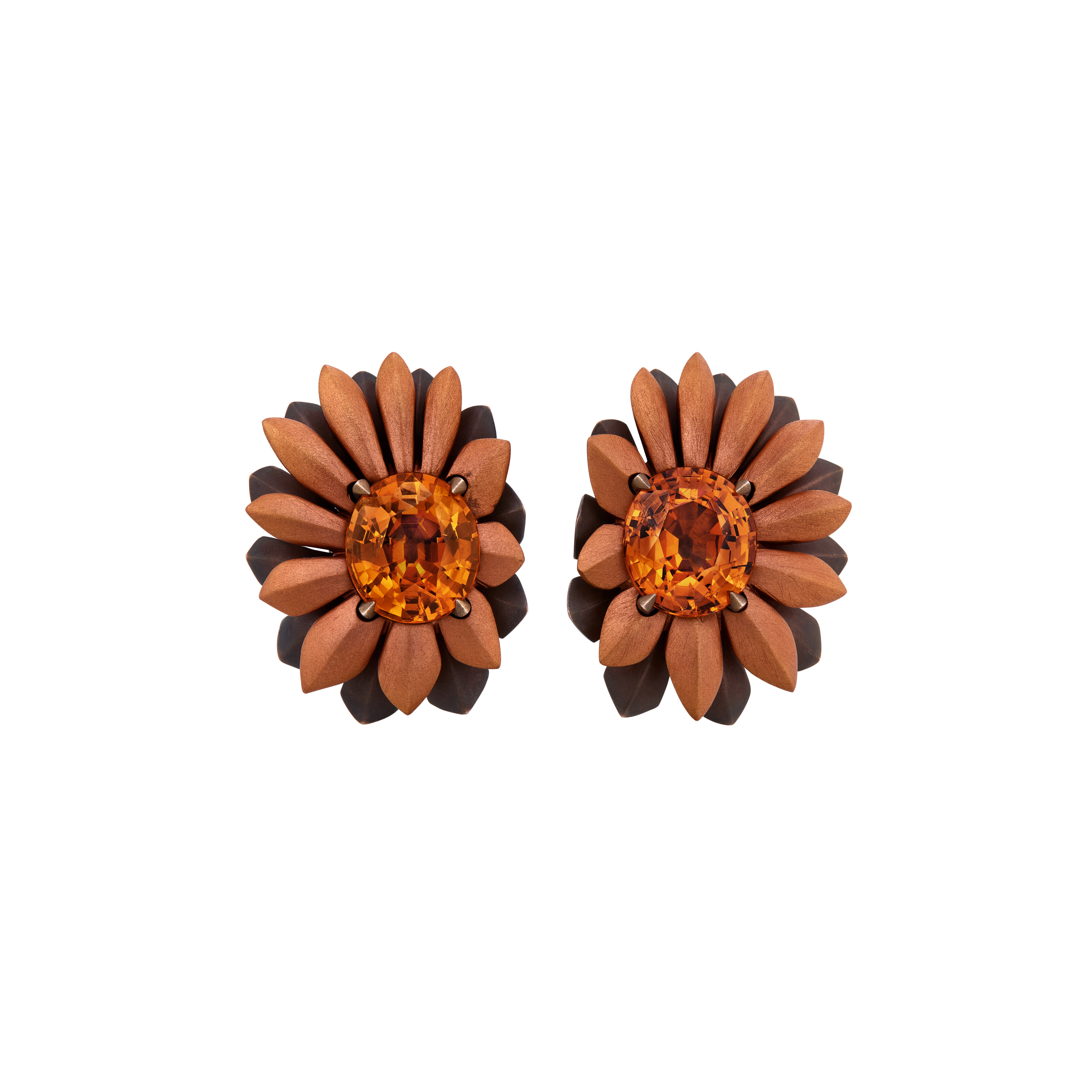 HEMMERLE GARNET, GOLD, BRONZE AND ALUMINUM EARRINGS, | Christie’s