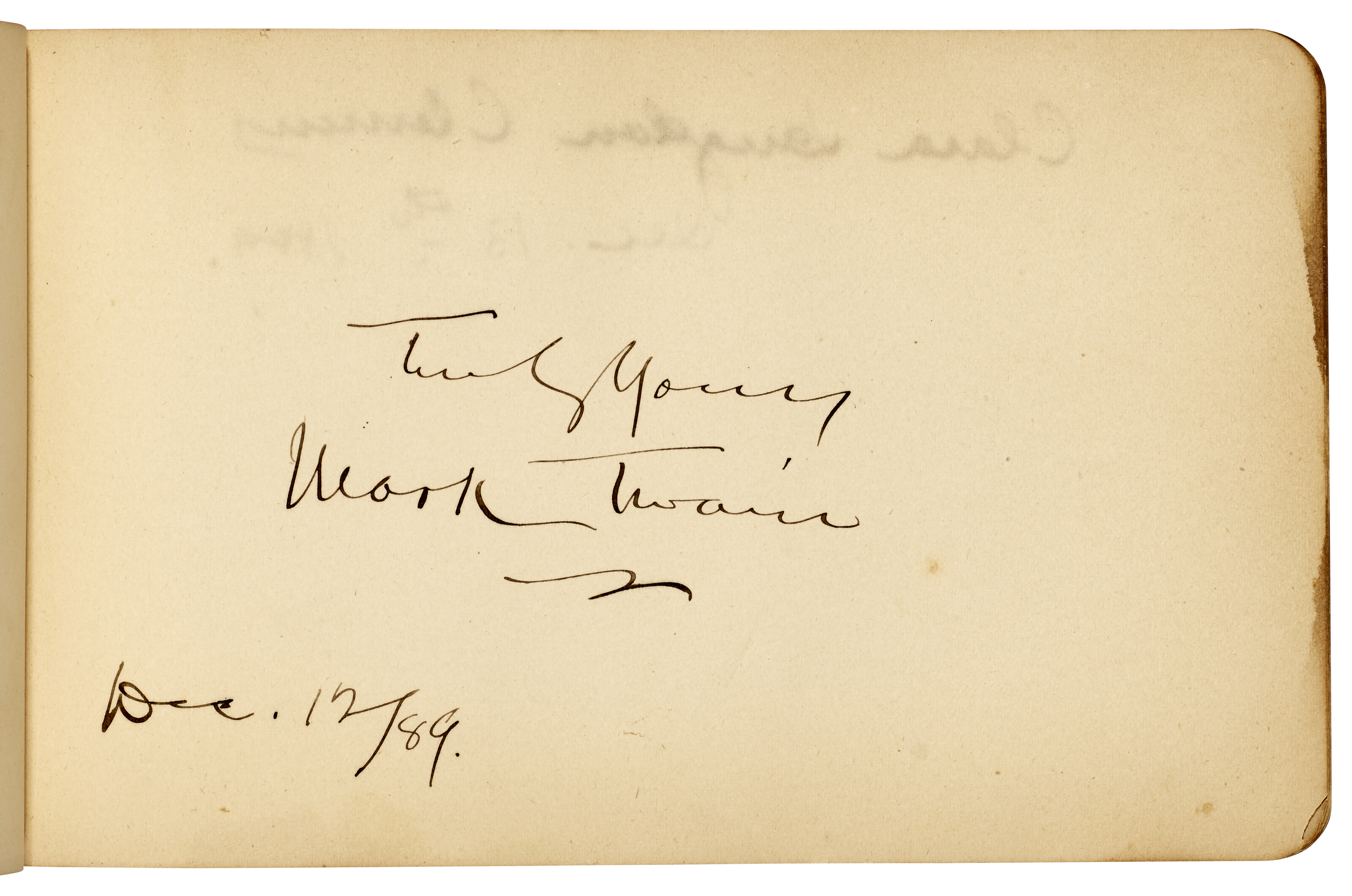 Autograph Book signed by Twain, Stowe, George Griffin and others ...