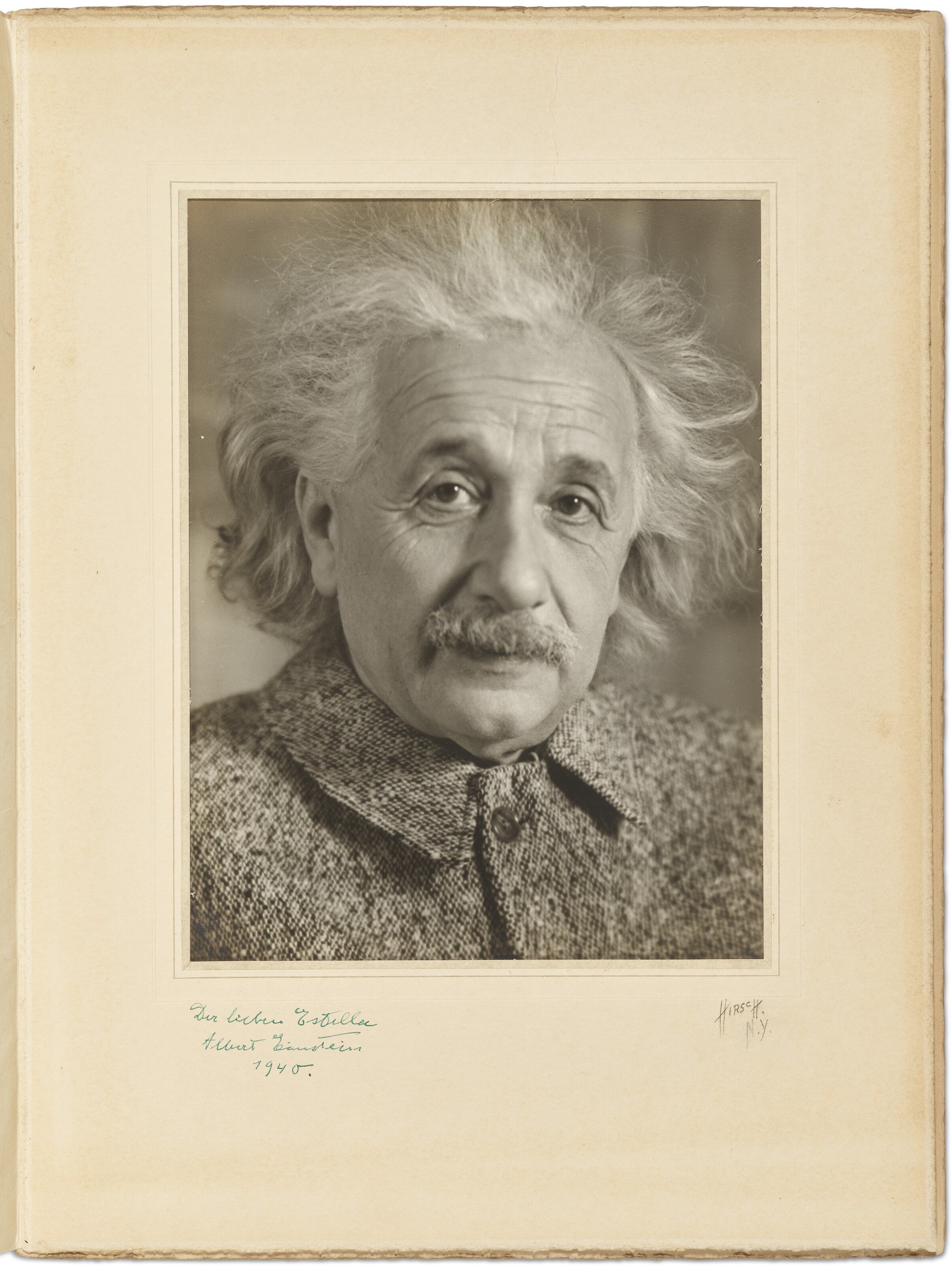 Inscribed to Estella Katzenellenbogen, Albert Einstein, 1945 | Christie’s