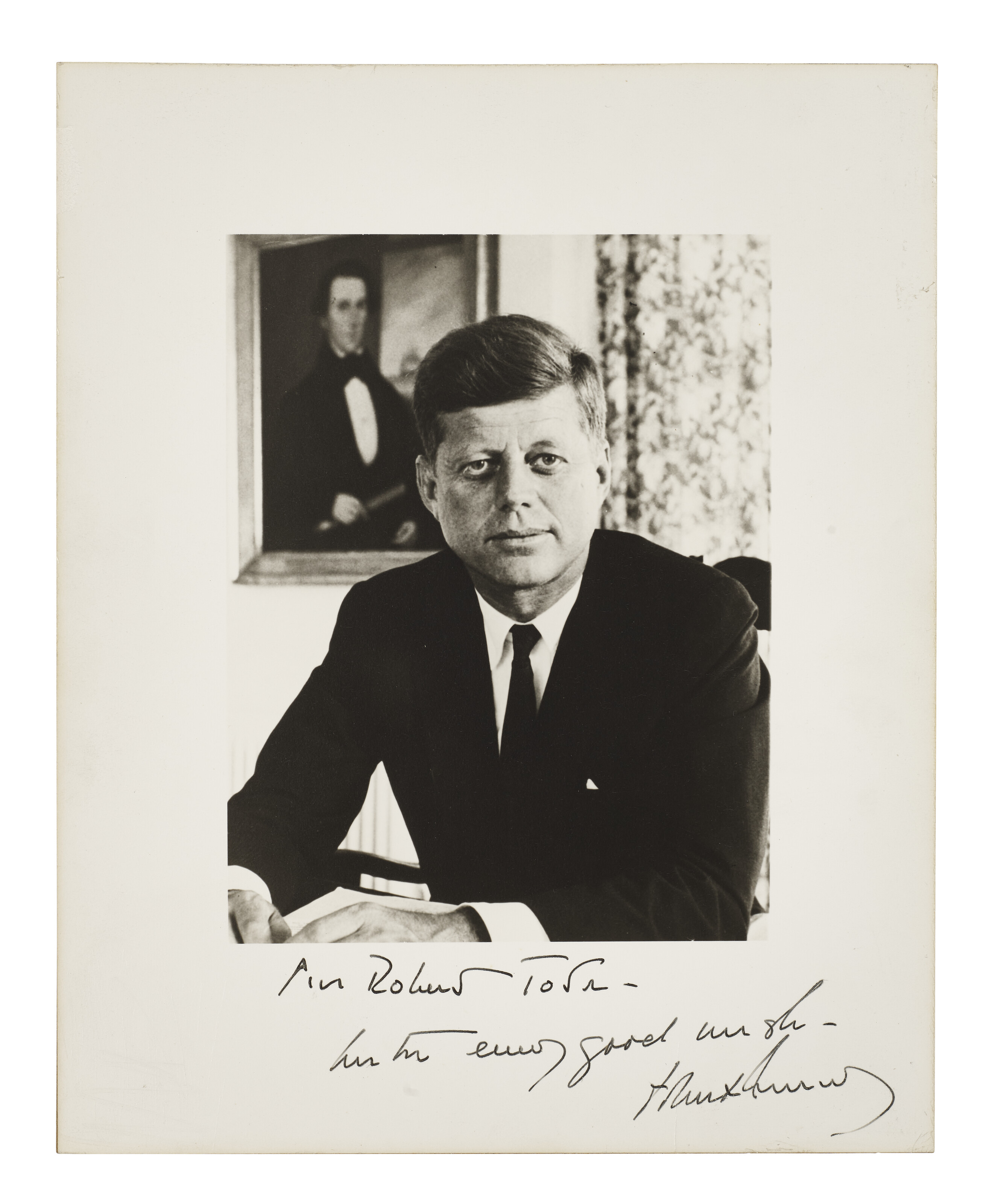 A signed photograph and letter to the Director of Convocations at Yale ...