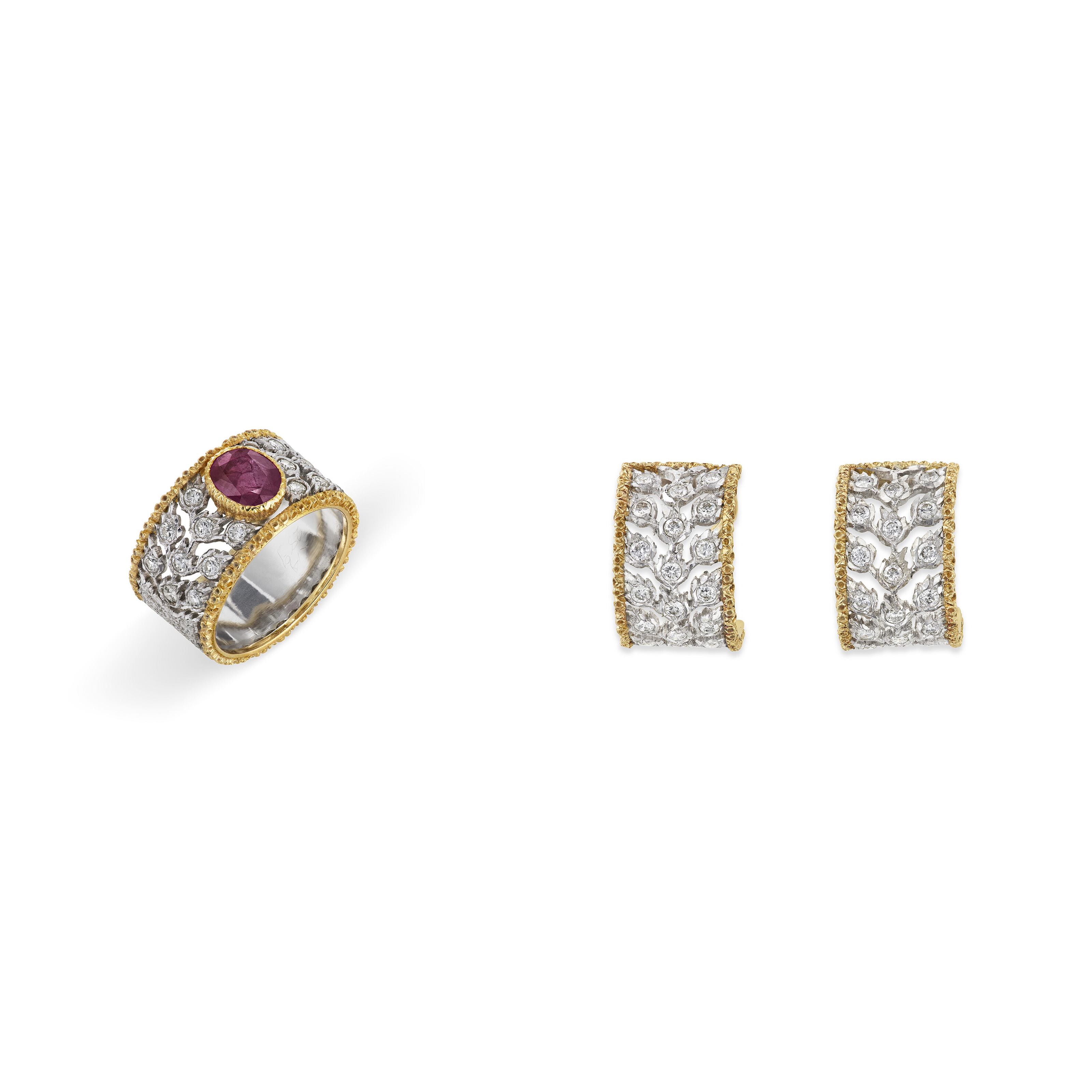 BUCCELLATI SET OF RUBY, DIAMOND AND GOLD JEWELRY, | Christie’s