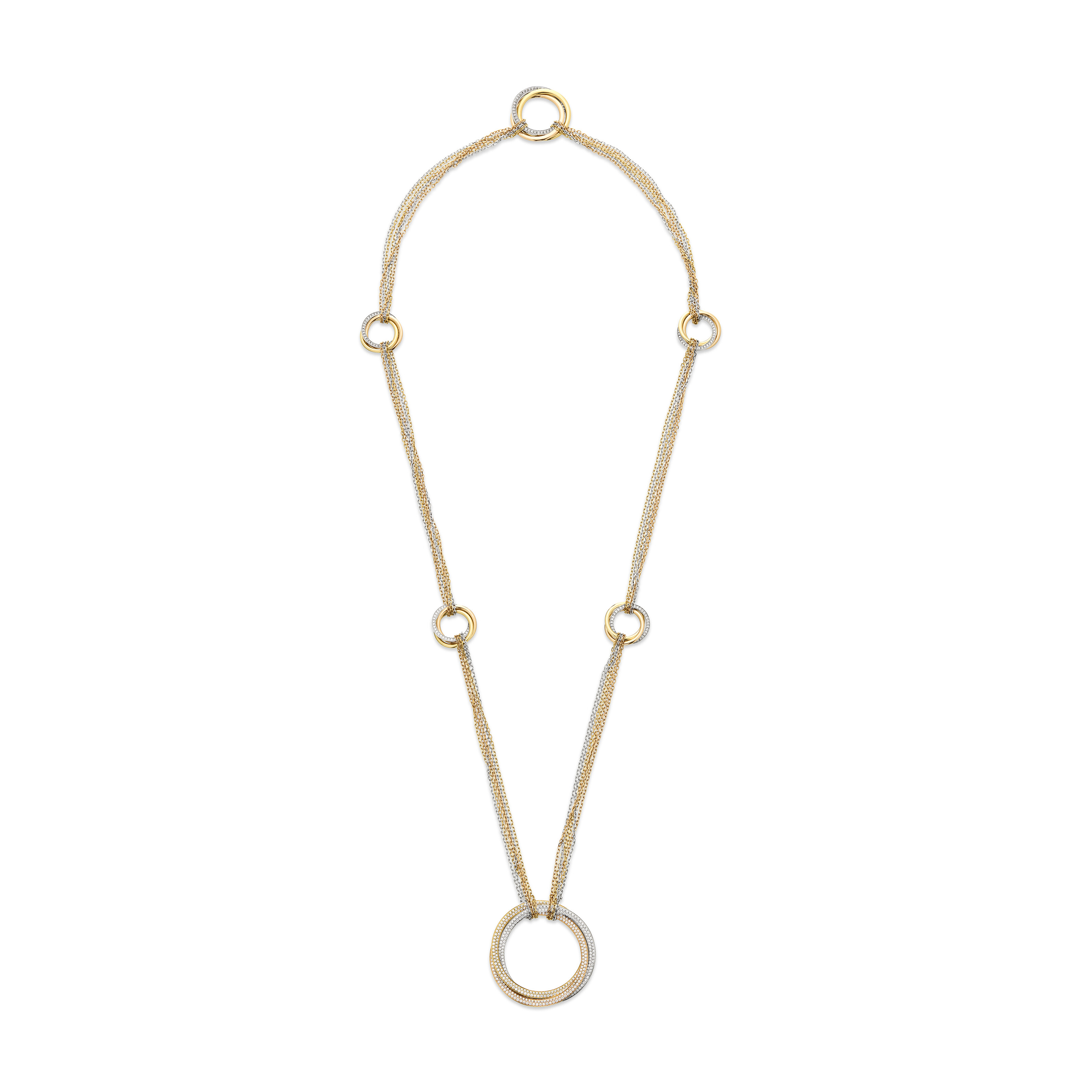CARTIER DIAMOND AND TRI-COLORED GOLD 'TRINITY' NECKLACE, | Christie’s
