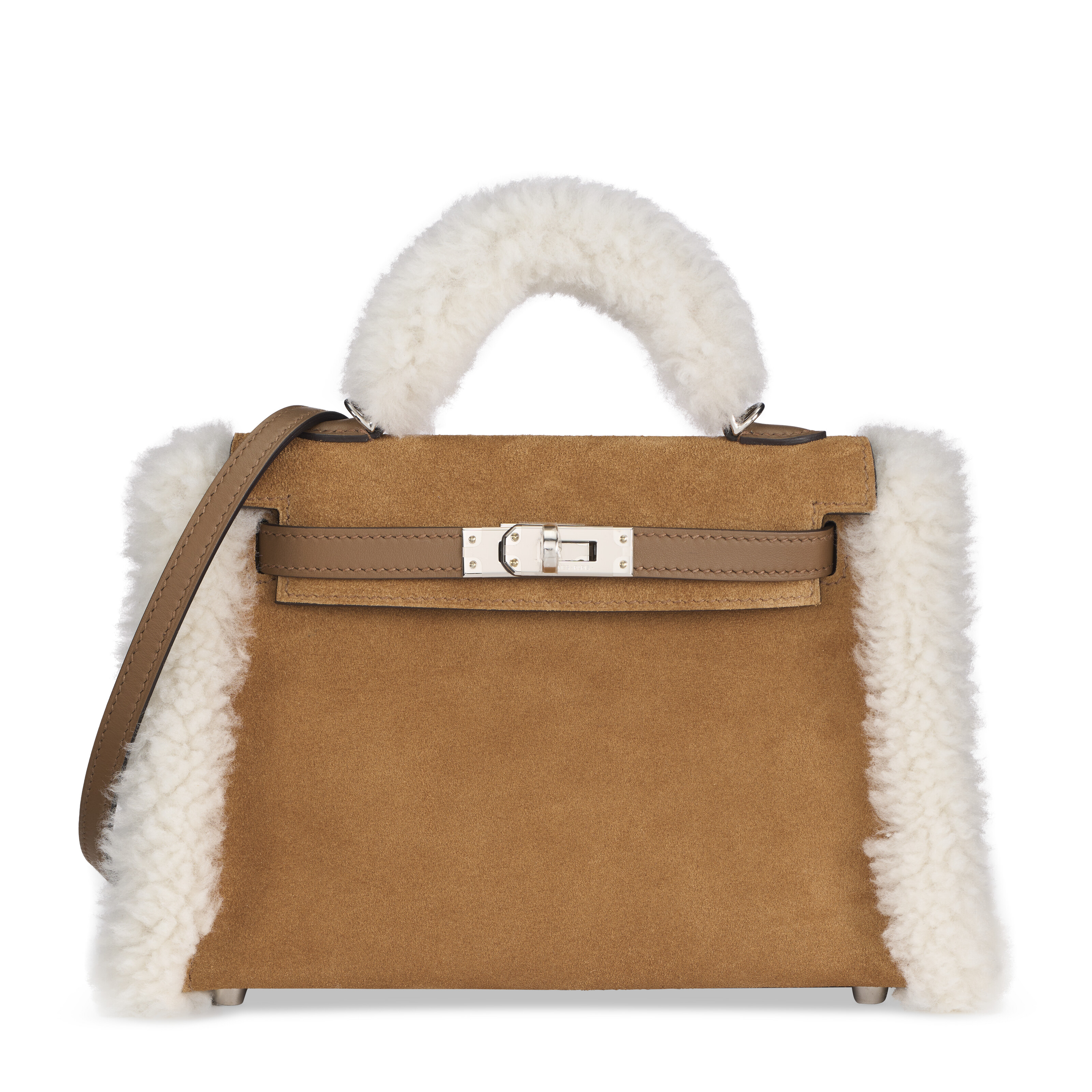 A RARE, CHAMOIS VEAU GRIZZLY LEATHER, ALEZAN SWIFT LEATHER & ÉCRU ...