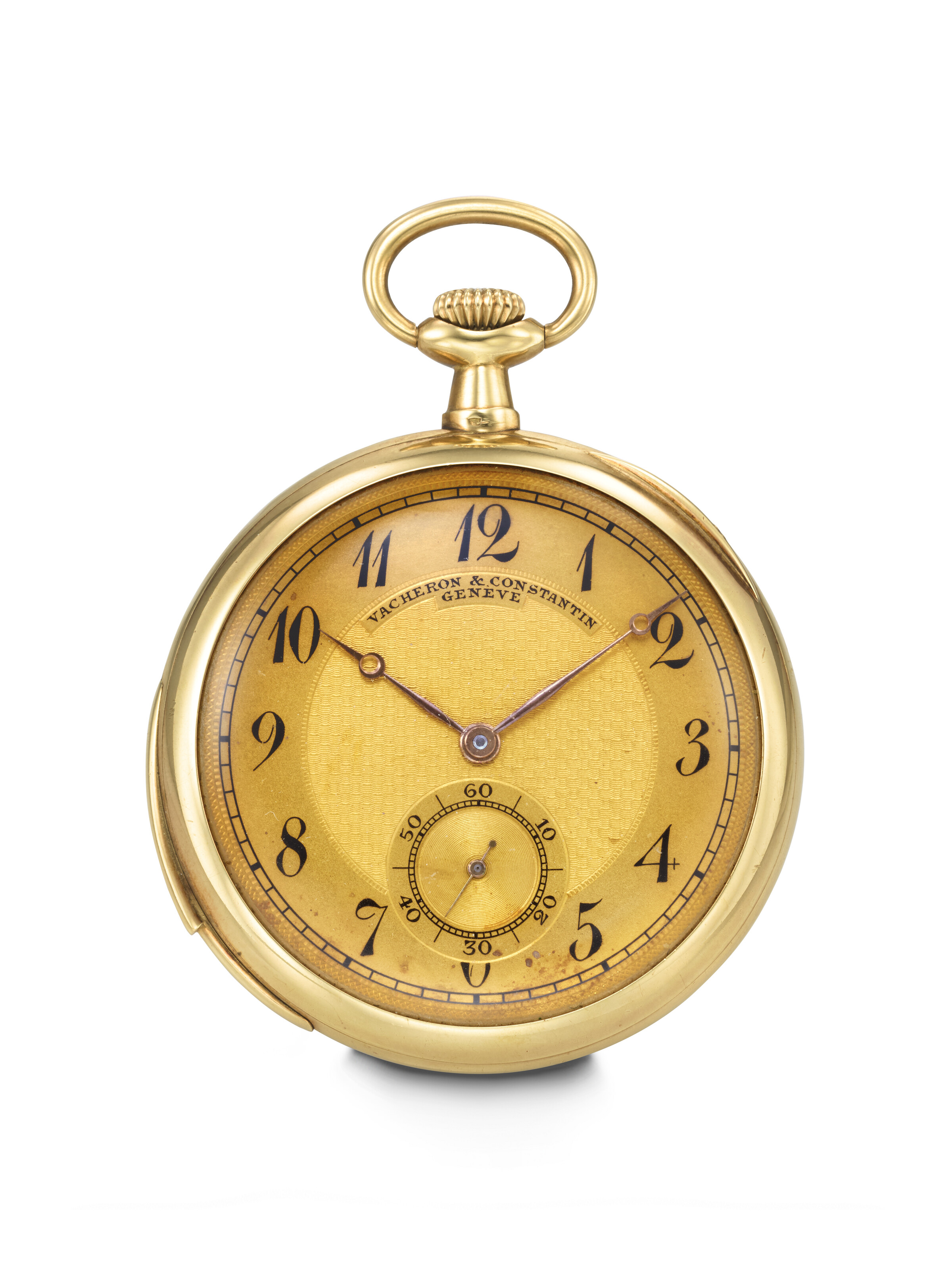 VACHERON CONSTANTIN, VERY RARE AND ATTRACTIVE YELLOW GOLD OPEN FACED ...