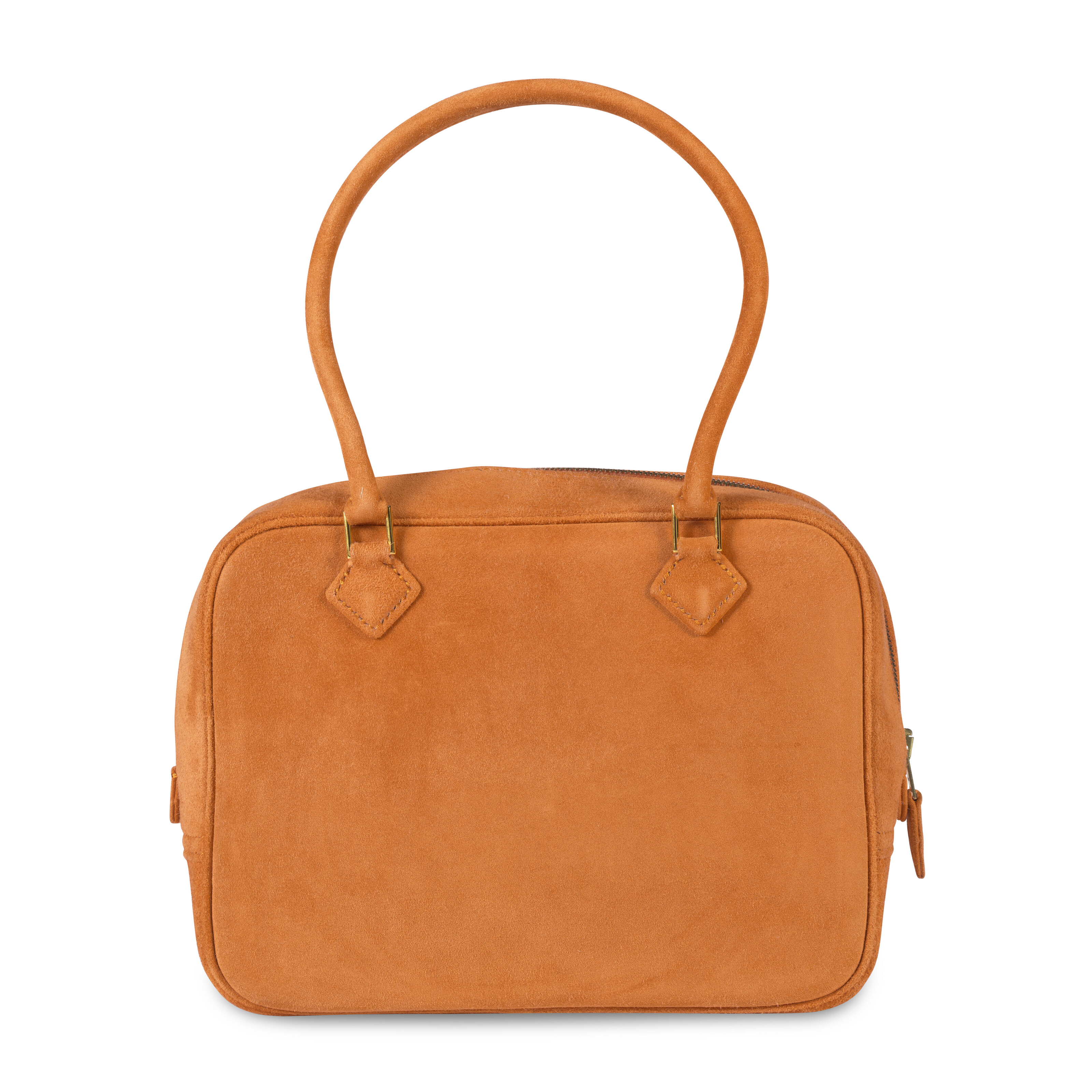 AN ORANGE H DOBLIS SUEDE MINI PLUME 20 WITH GOLD HARDWARE, HERMÈS, 2004 ...