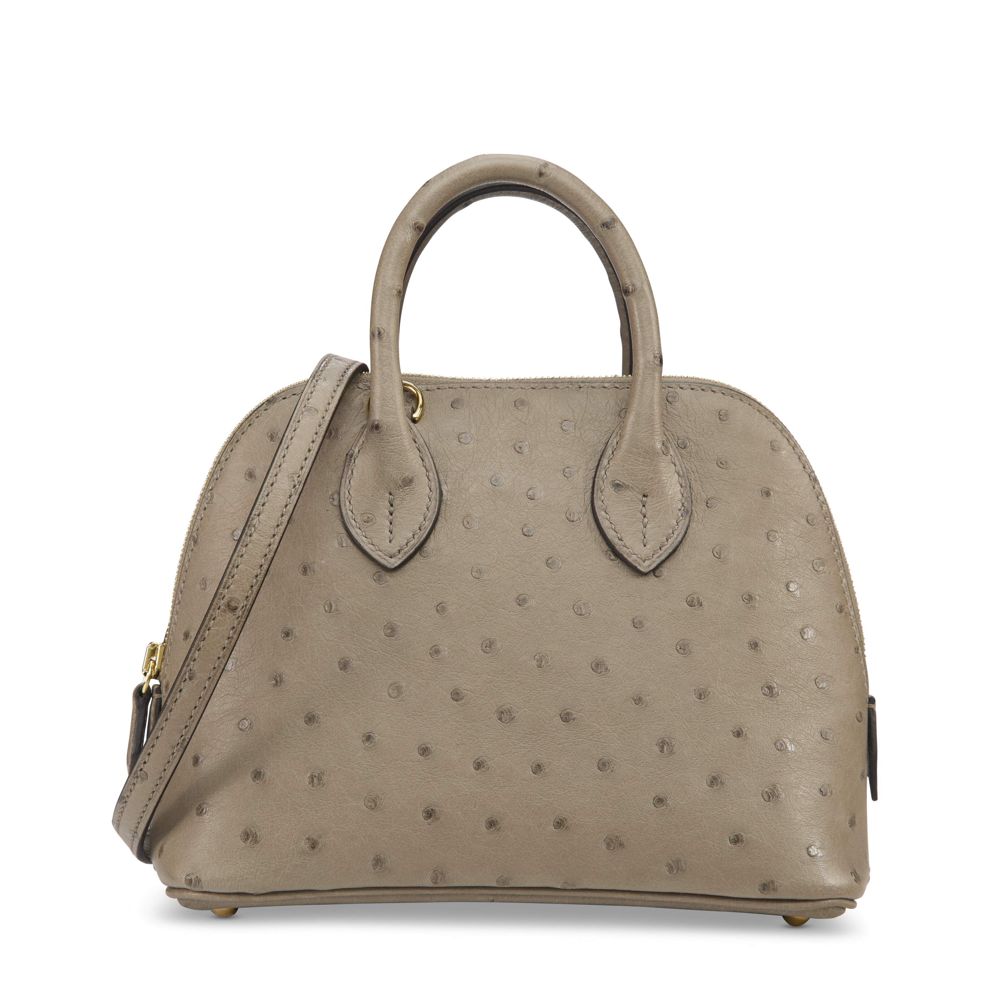 A MOUSSE OSTRICH MINI BOLIDE WITH GOLD HARDWARE, HERMÈS, 2015 | Christie’s