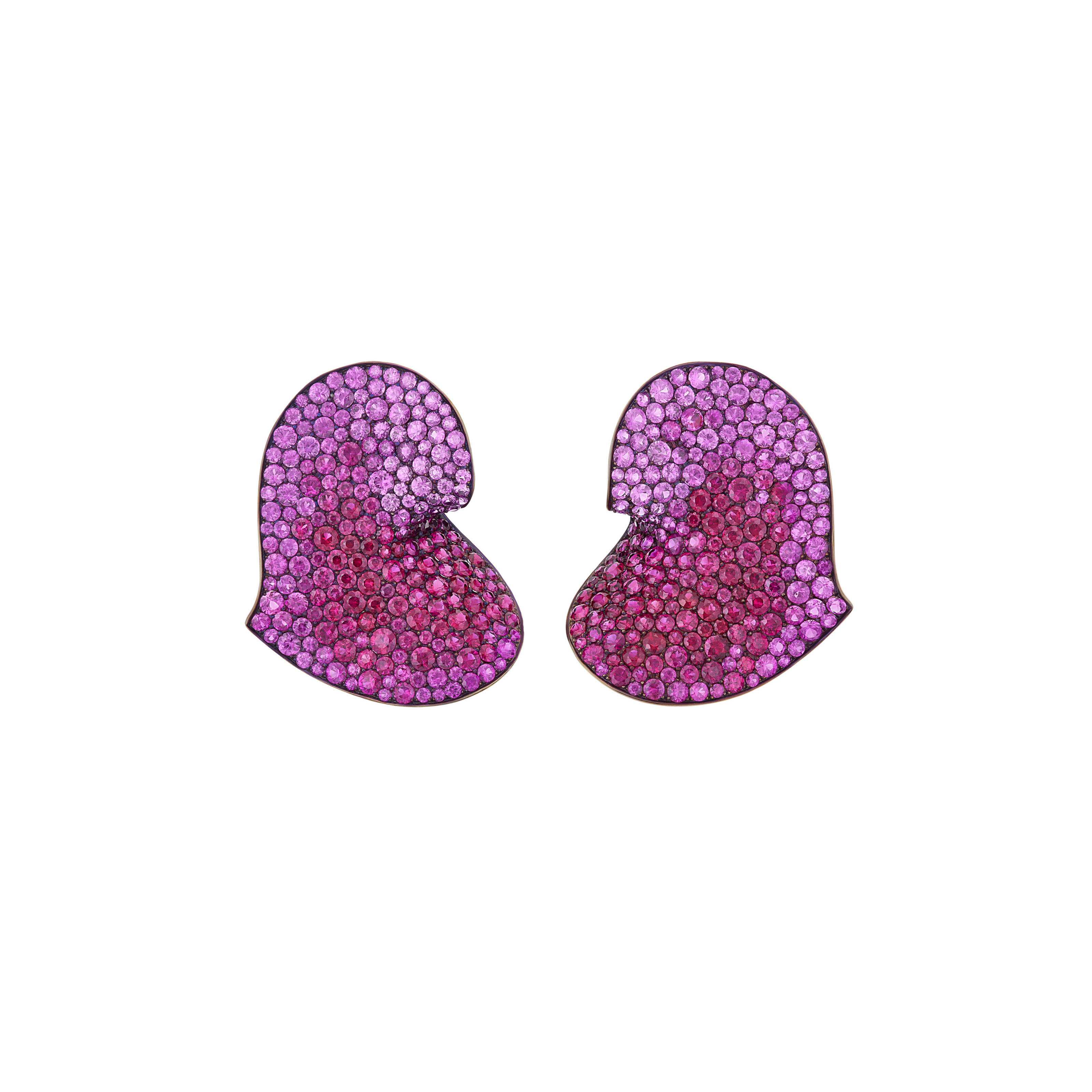 GLENN SPIRO RUBY AND COLORED SAPPHIRE ‘WAVY HEART’ EARRINGS, | Christie’s