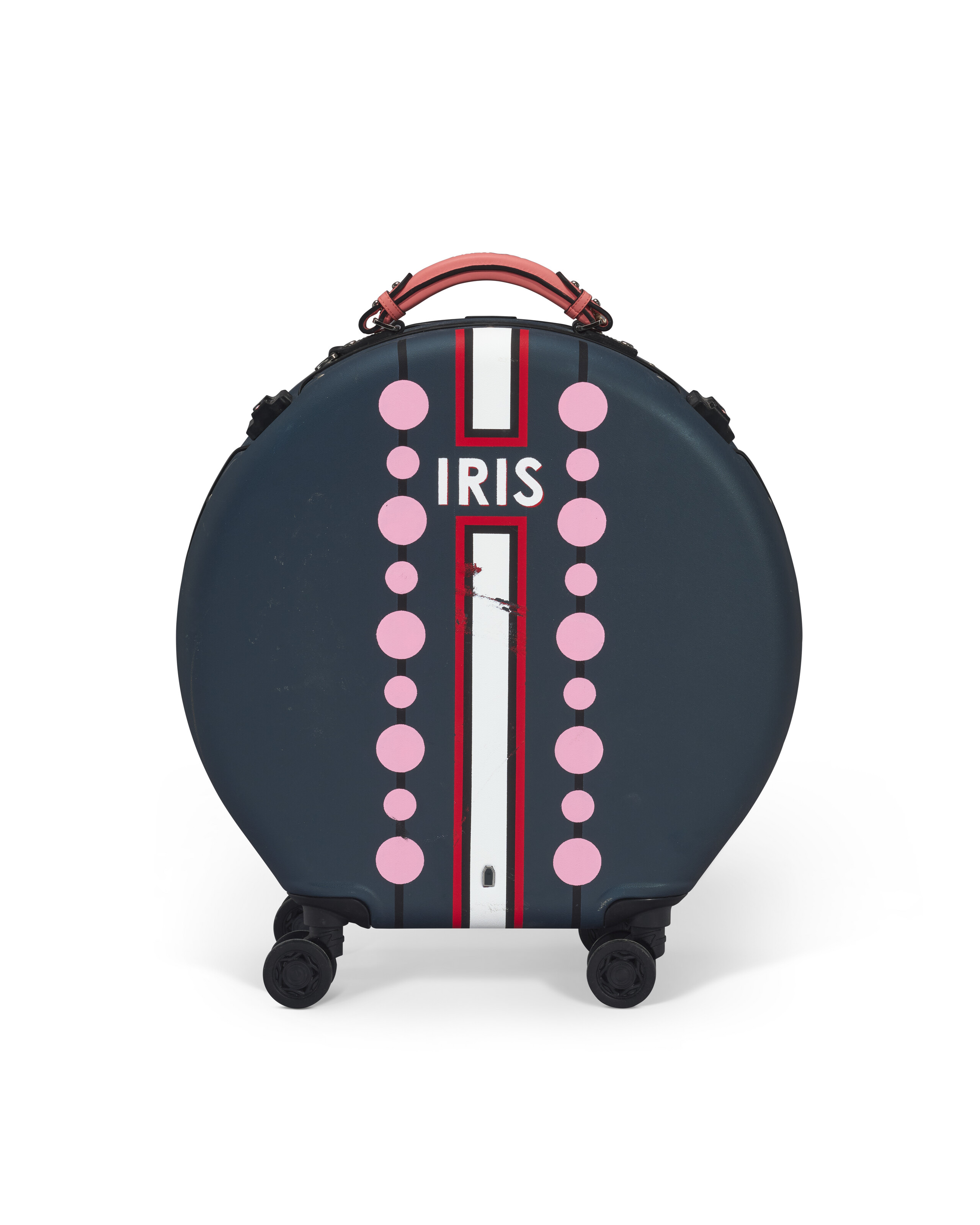 A CIRCULAR POLYCHROME PAINTED TRAVEL CASE, OOKONN, MODERN | Christie’s