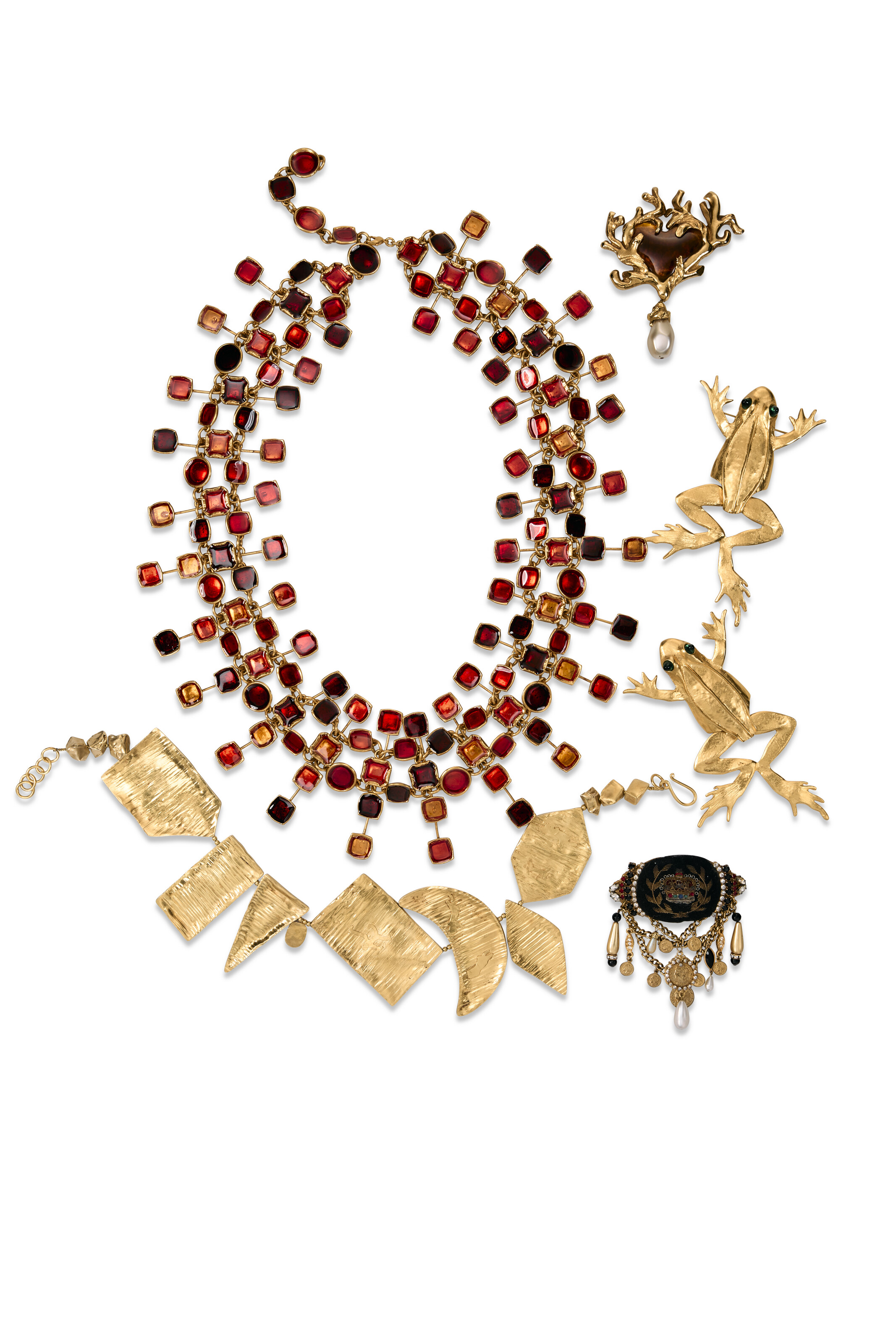 A GROUP OF DESIGNER COSTUME ACCESSORIES, VARIOUS INCLUDING CHRISTIAN ...