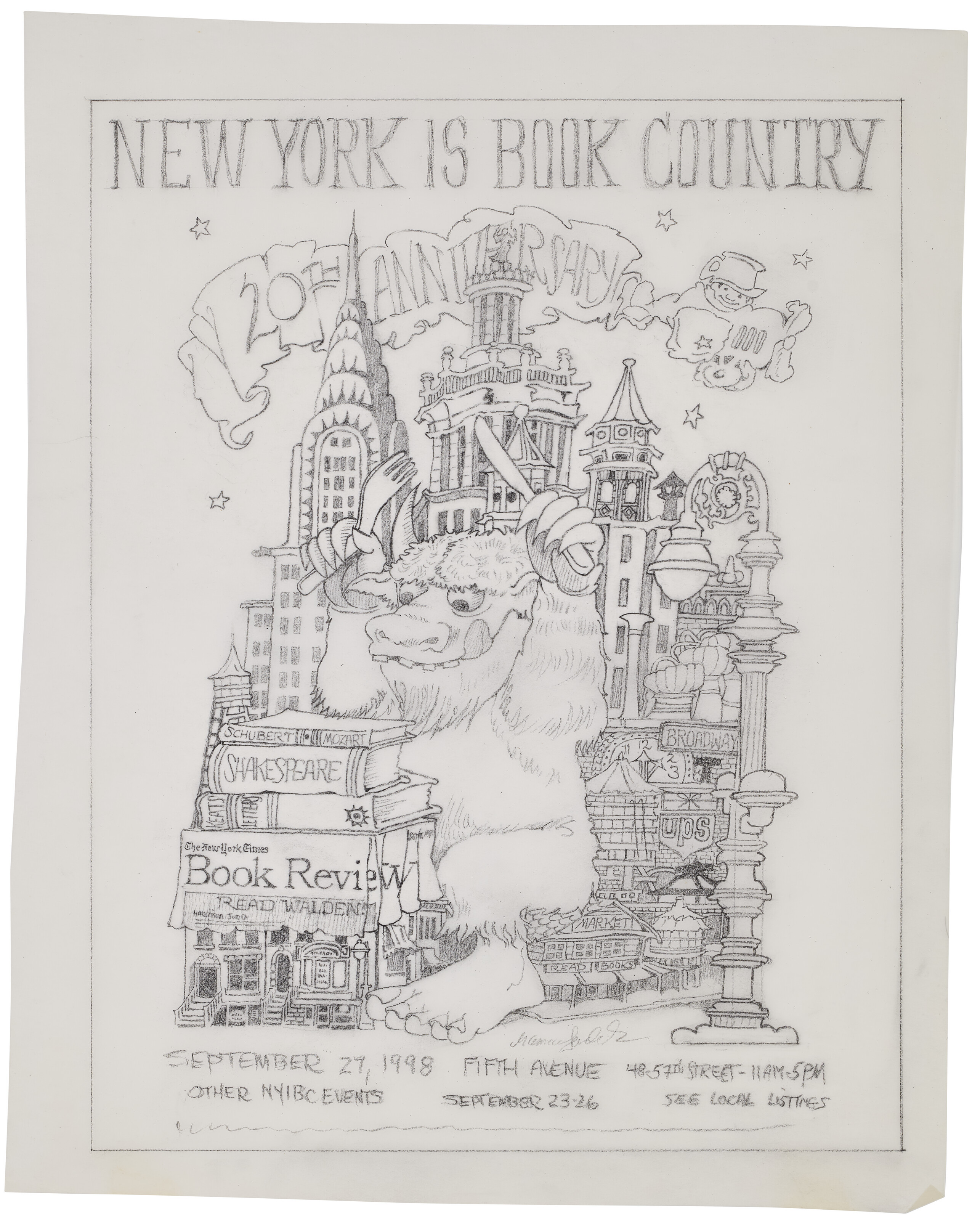 MAURICE SENDAK (1928-2012), New York Is Book Country, 20th Anniversary ...