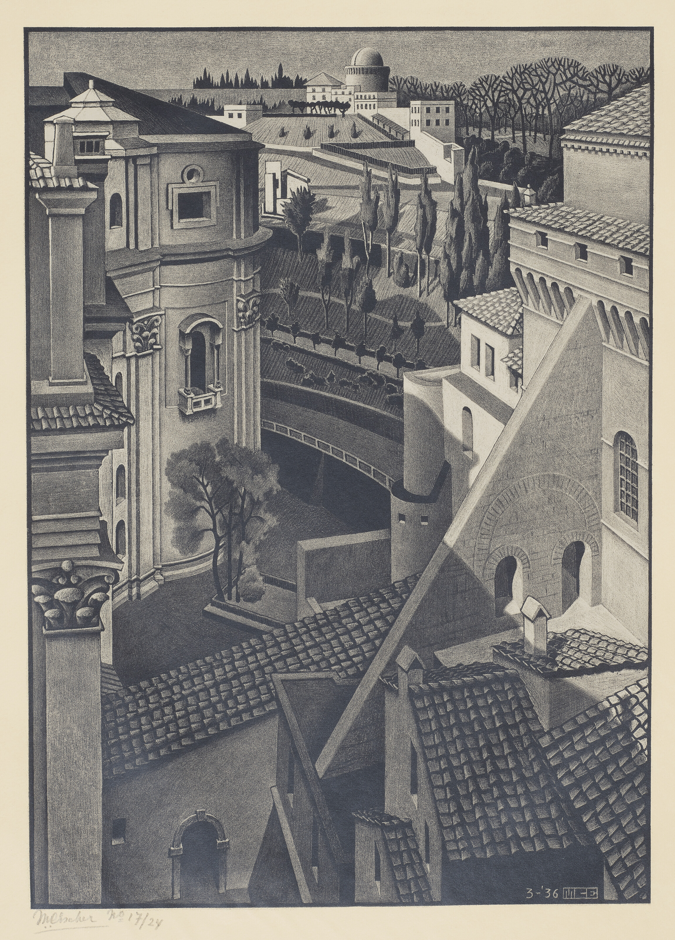 MAURITS CORNELIS ESCHER (1898-1972), Between St Peter’s and the Sistine ...
