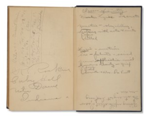 KNUTE ROCKNE TWICE AUTOGRAPHED "STUDY OF VERSIFICATION" (POETRY) BOOK ...