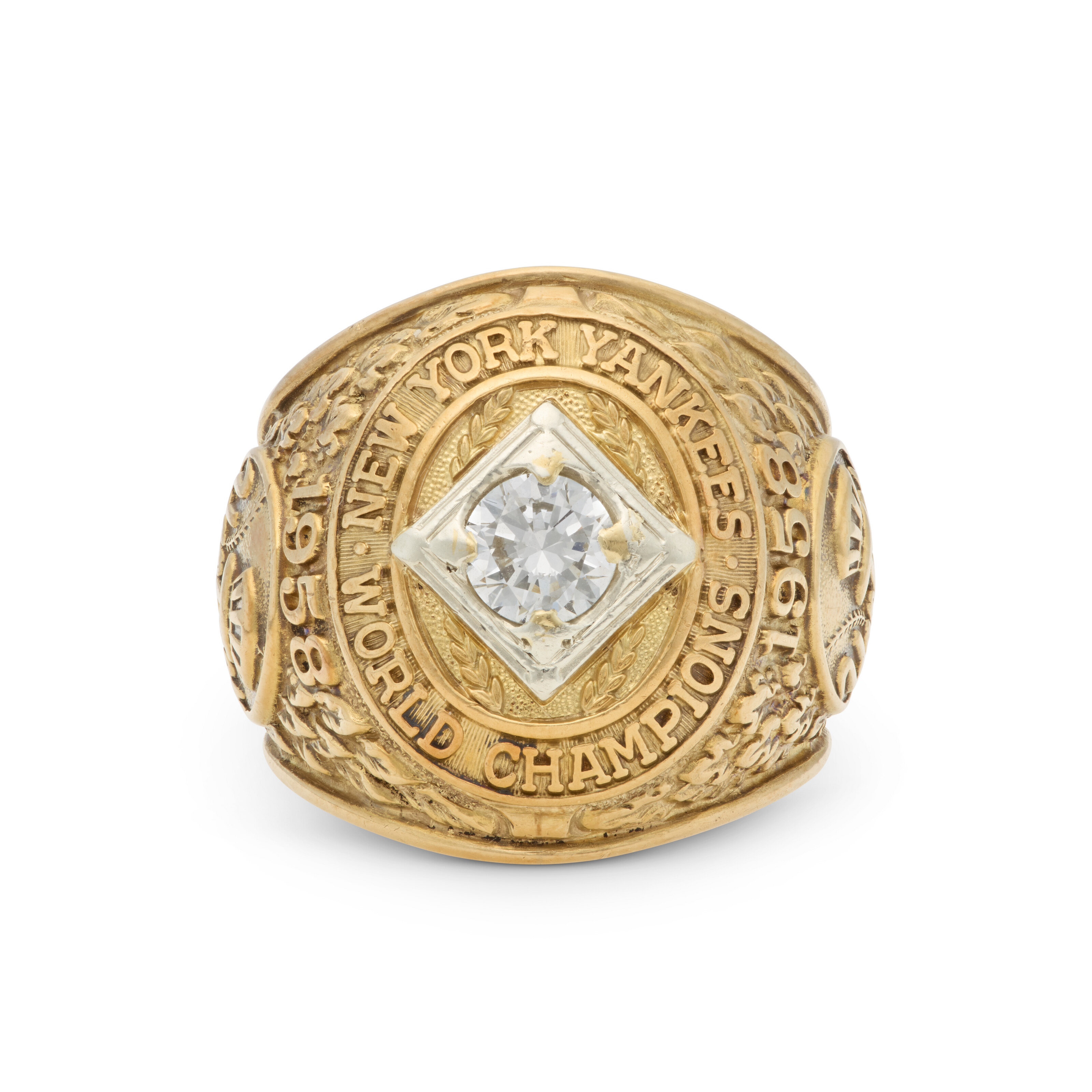 NEW YORK YANKEES WORLD SERIES CHAMPIONS 14K GOLD COMMEMORATIVE RING ...