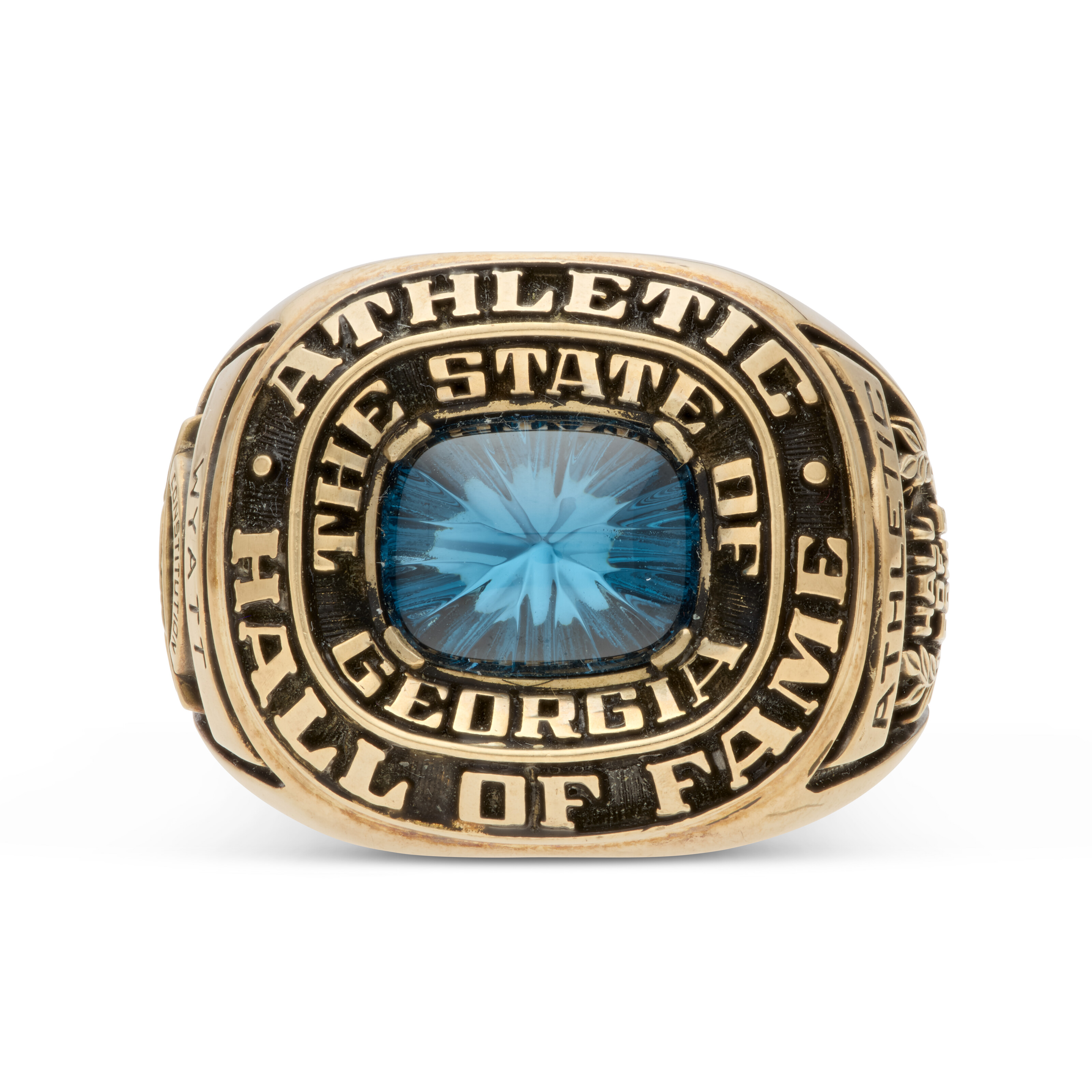 GEORGIA ATHLETIC HALL OF FAME 10K GOLD RING PRESENTED TO WHITLOW WYATT ...