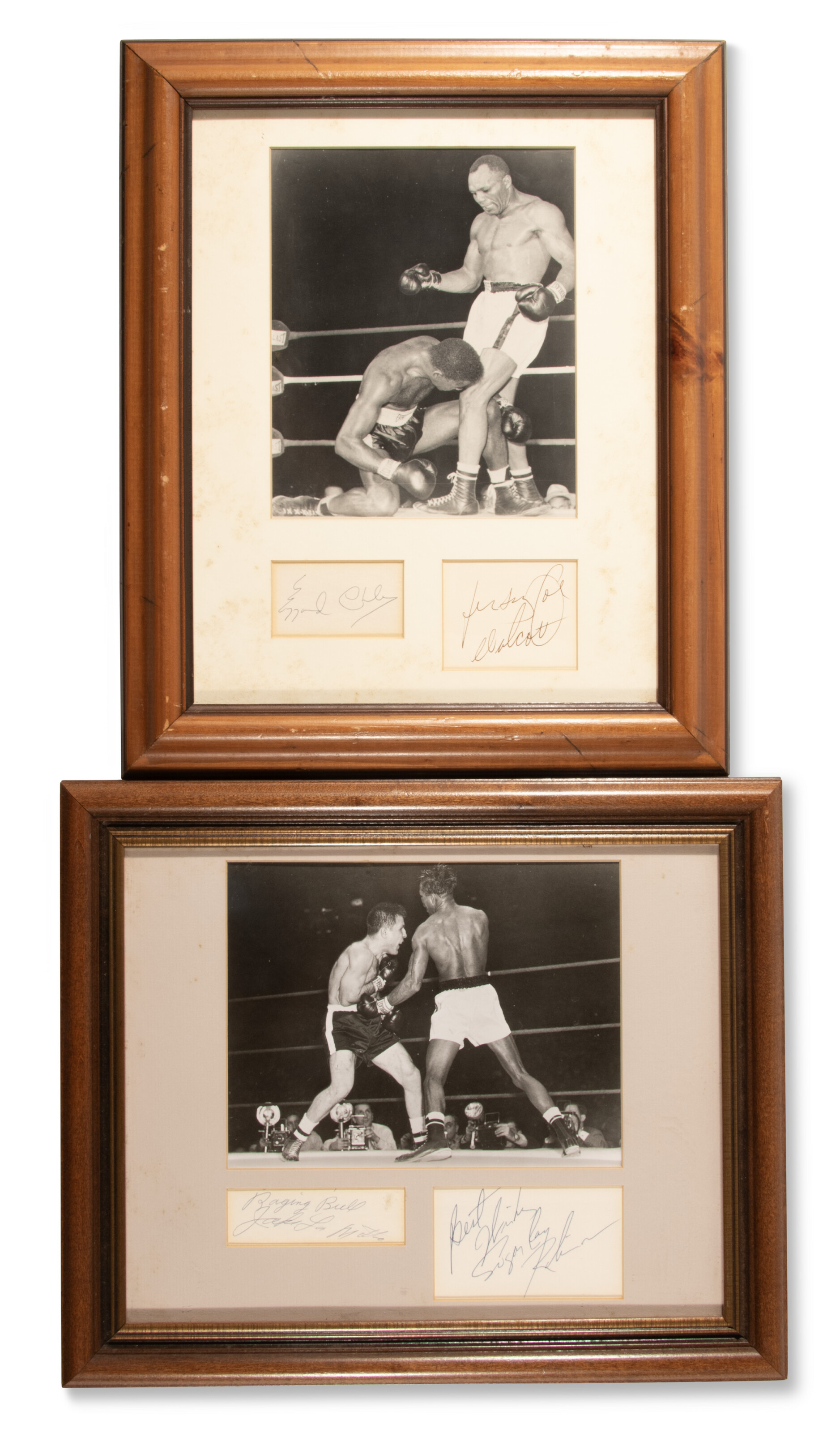TWO BOXING CHAMPION AUTOGRAPH DISPLAYS (PSA/DNA: VG-NM), | Christie’s