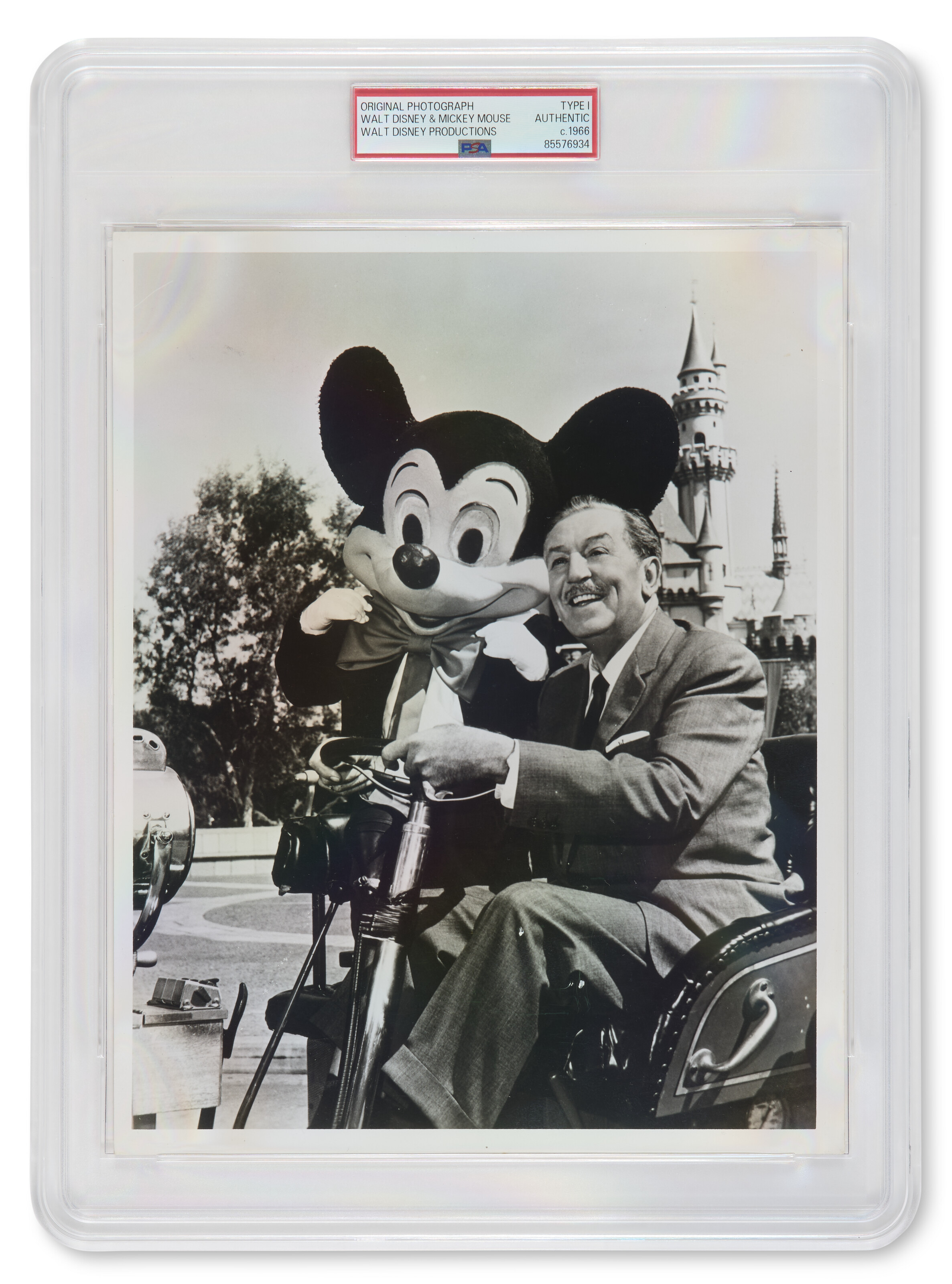 WALT DISNEY AND MICKEY MOUSE AT DISNEYLAND (PSA/DNA "TYPE I"), WALT ...